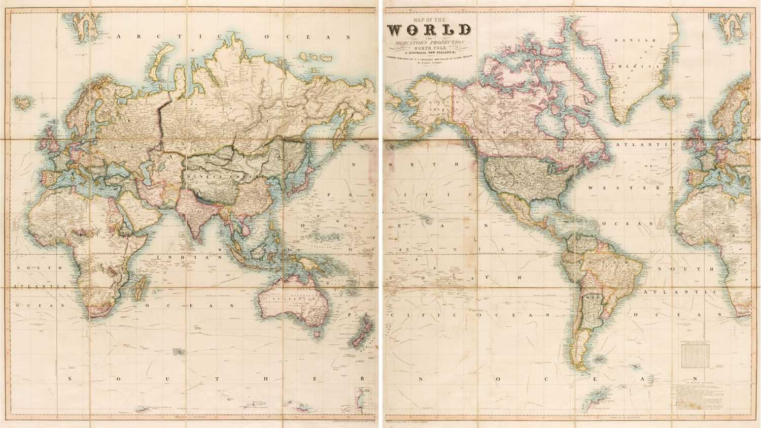 Lot 198 - World. Cruchley (G. F.), Map of the World on