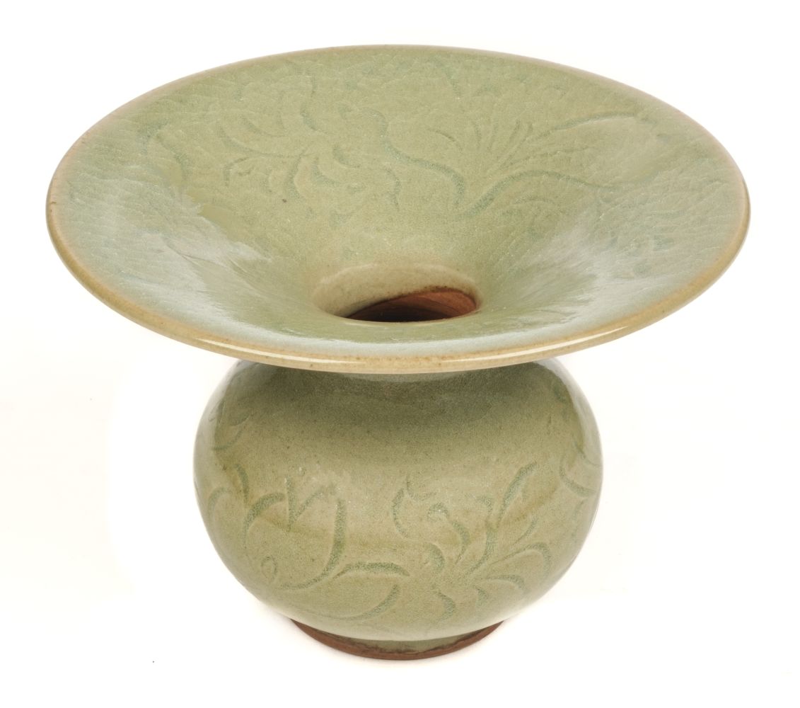 Lot 146 - Chinese Spittoon, Celadon spittoon