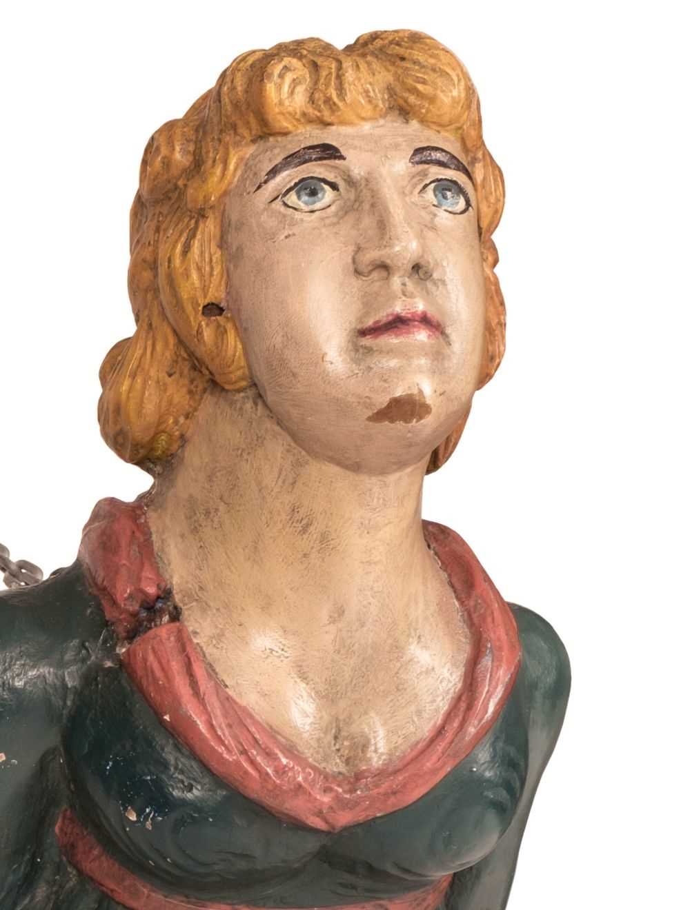 Lot 340 - Ship's Figurehead. 19th century carved