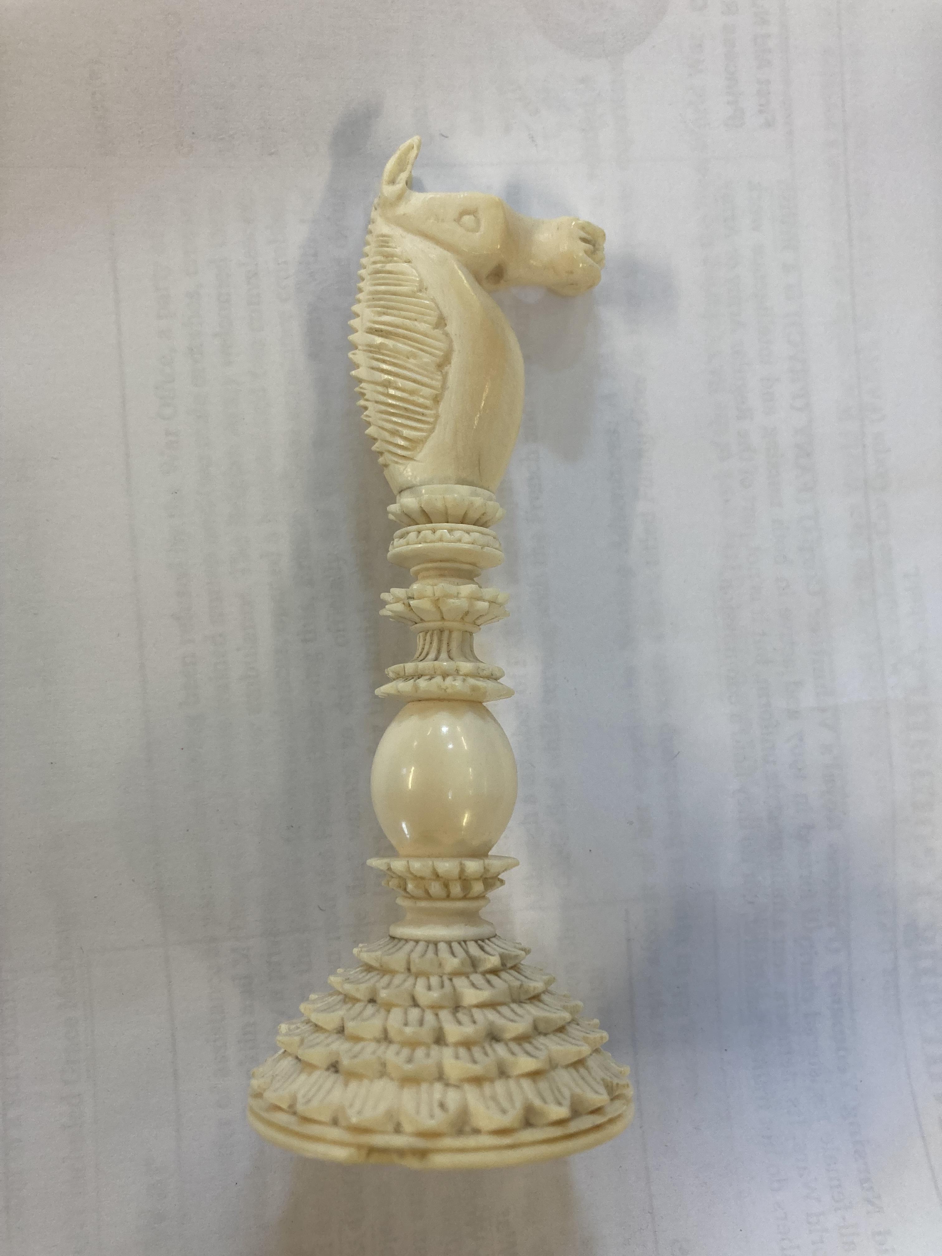 Lot 252 - Chess. An Indian ivory 'Pepys' chess set