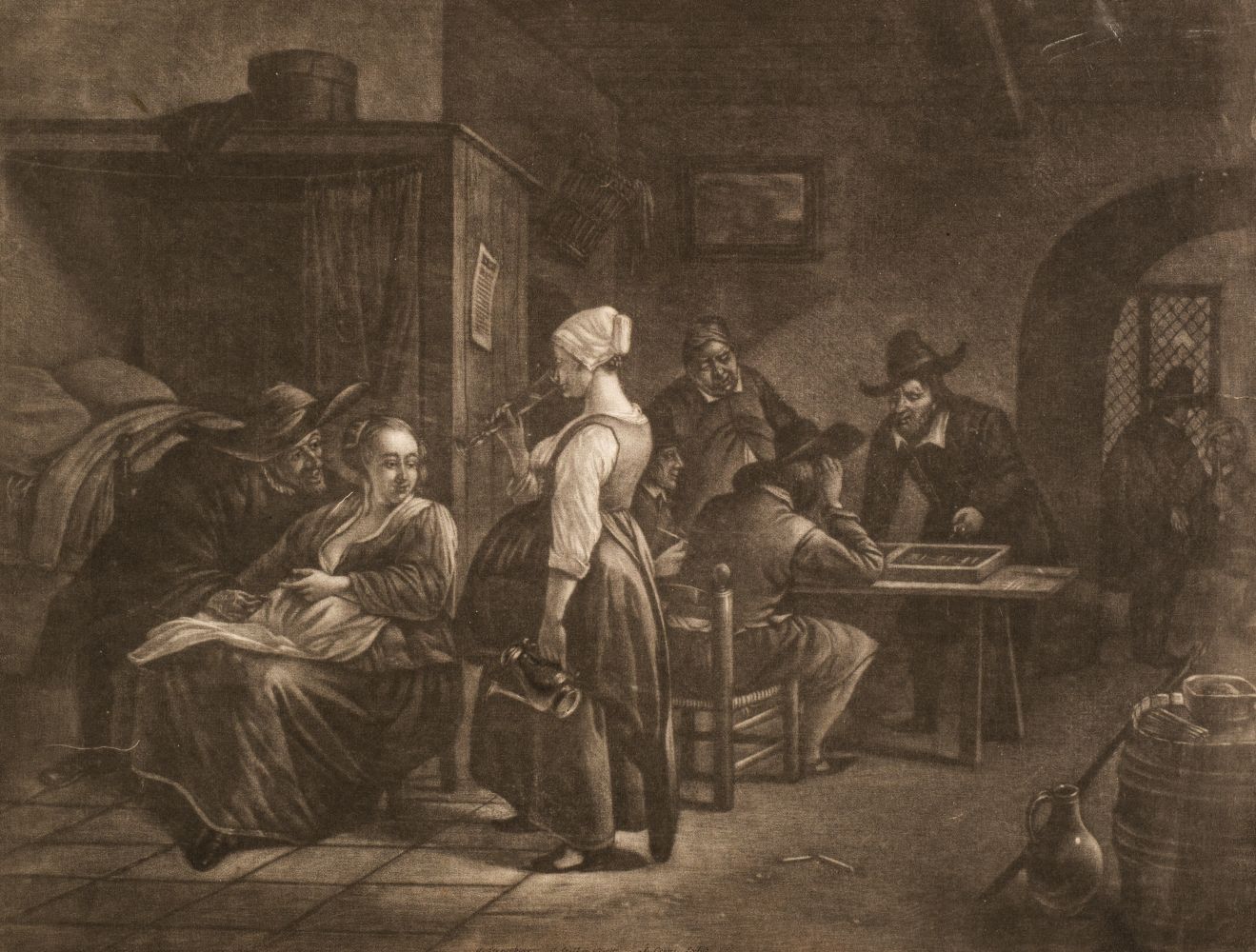 Lot 53 - Stolker (Jan, 1724-1785). Backgammon Players