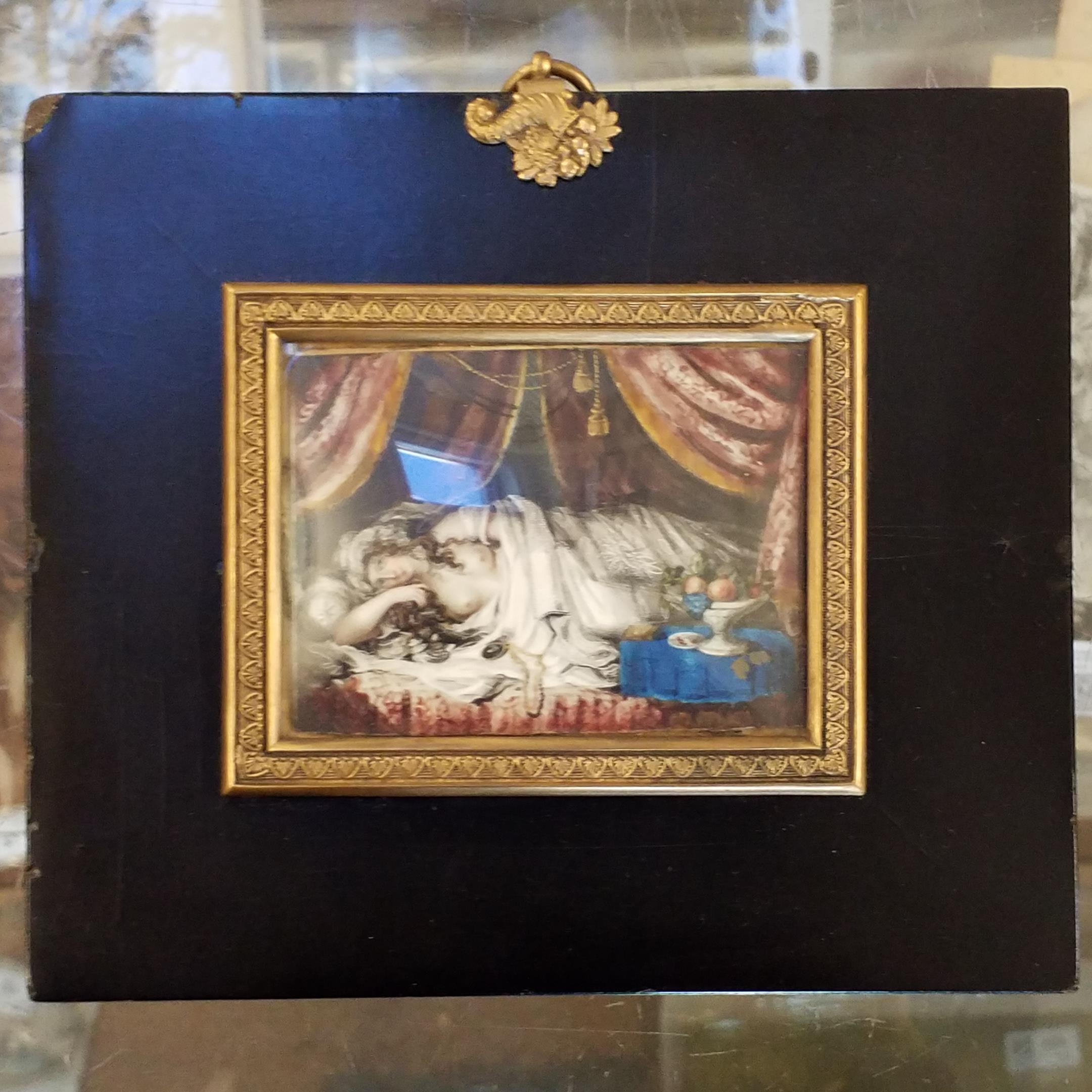 Lot 86 - Miniature painting. "Cleopatra" Queen of