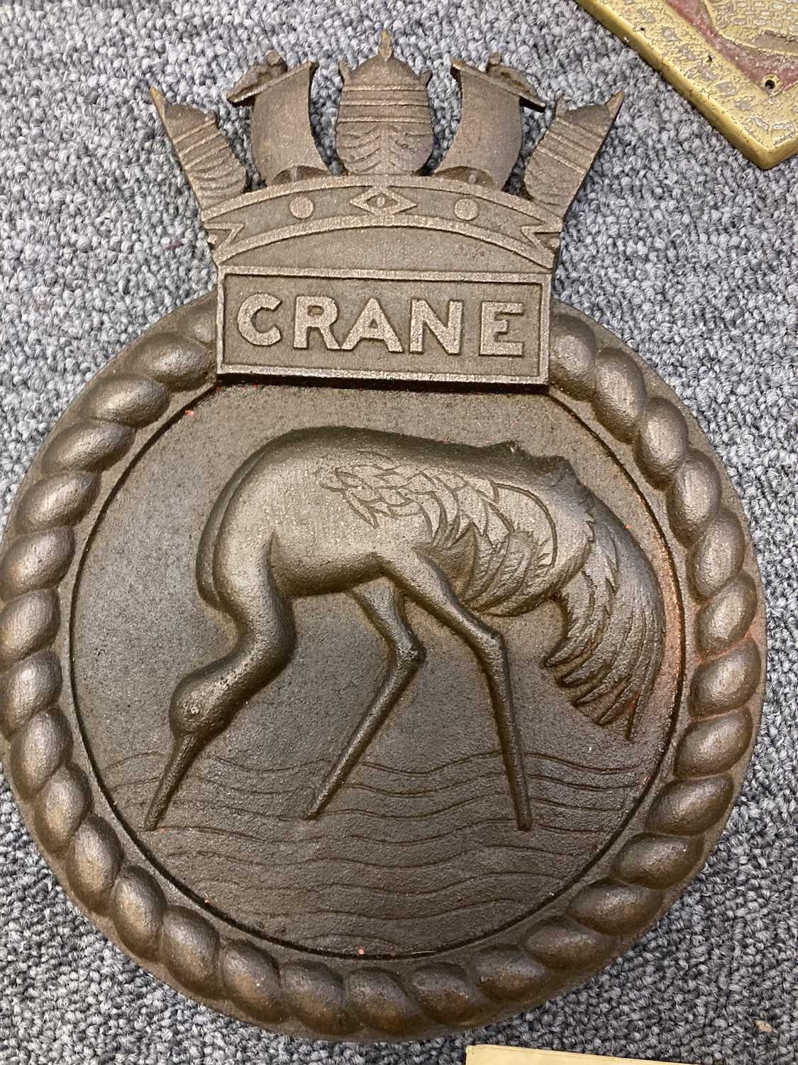 Lot 338 - Ships Crests. HMS Crane, HMS Tiger and HMS