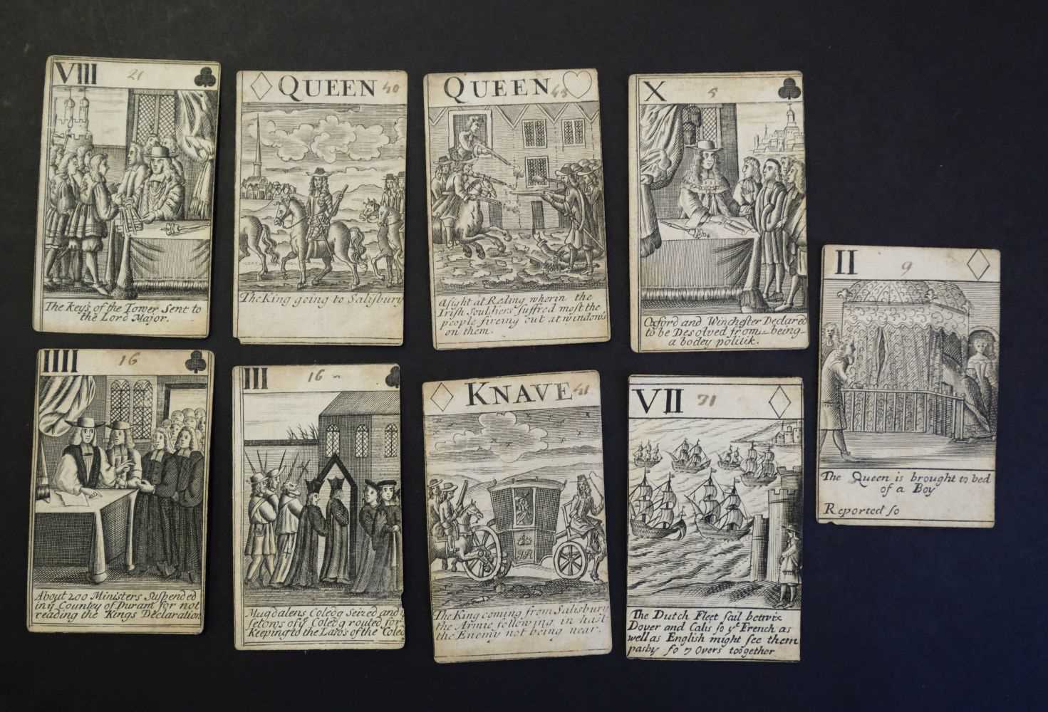 Lot 530 - Playing cards. The Reign of James II & the