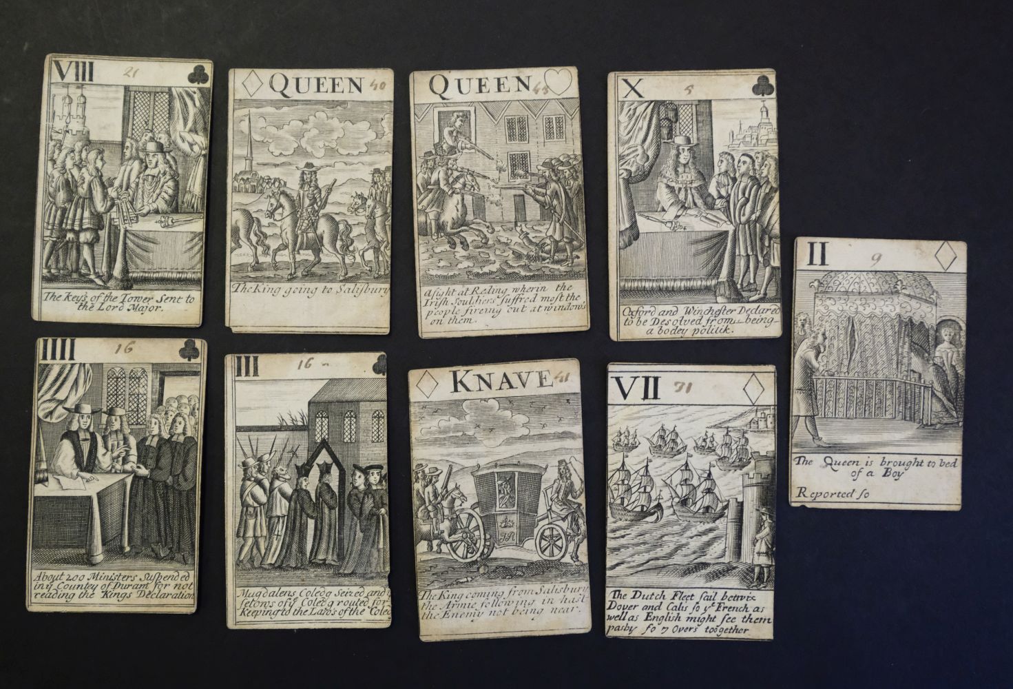 Lot 530 - Playing cards. The Reign of James II & the