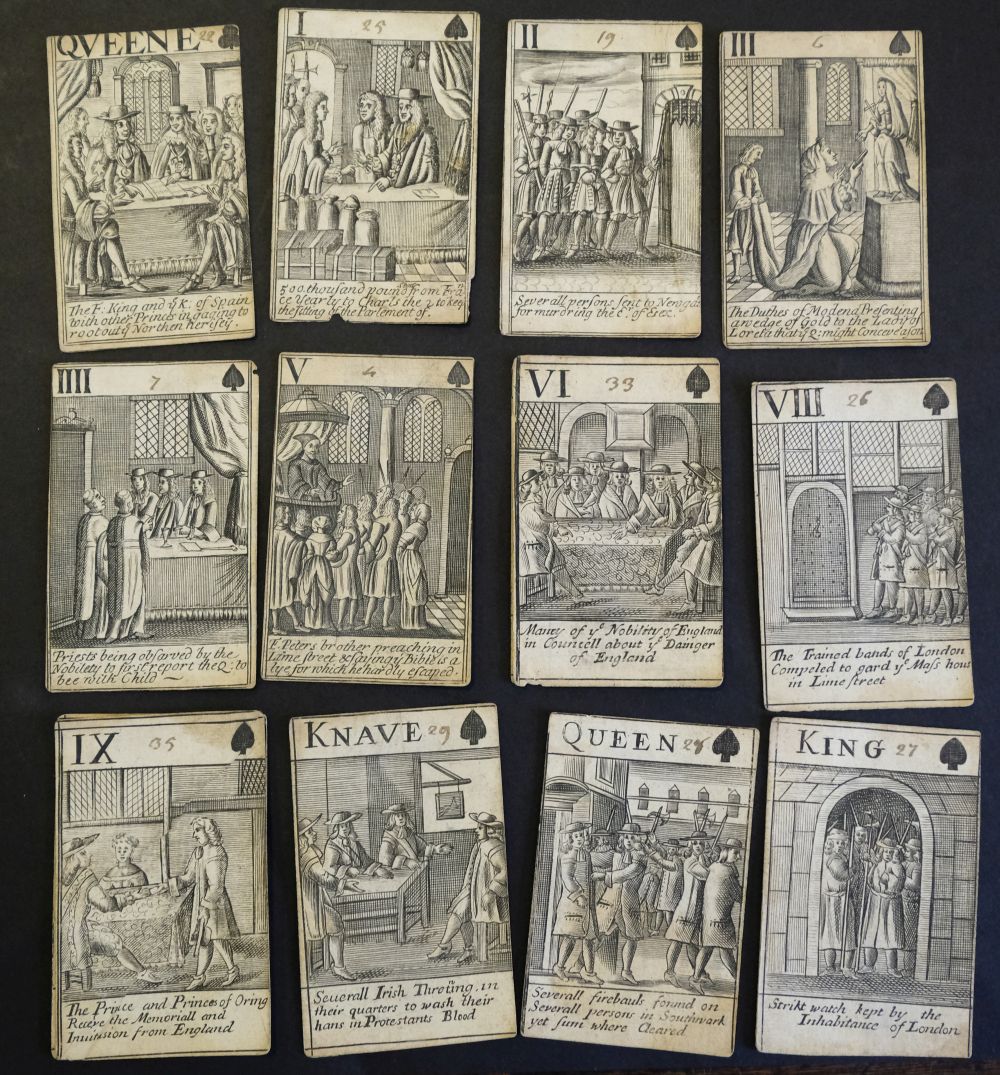 Lot 530 - Playing cards. The Reign of James II & the