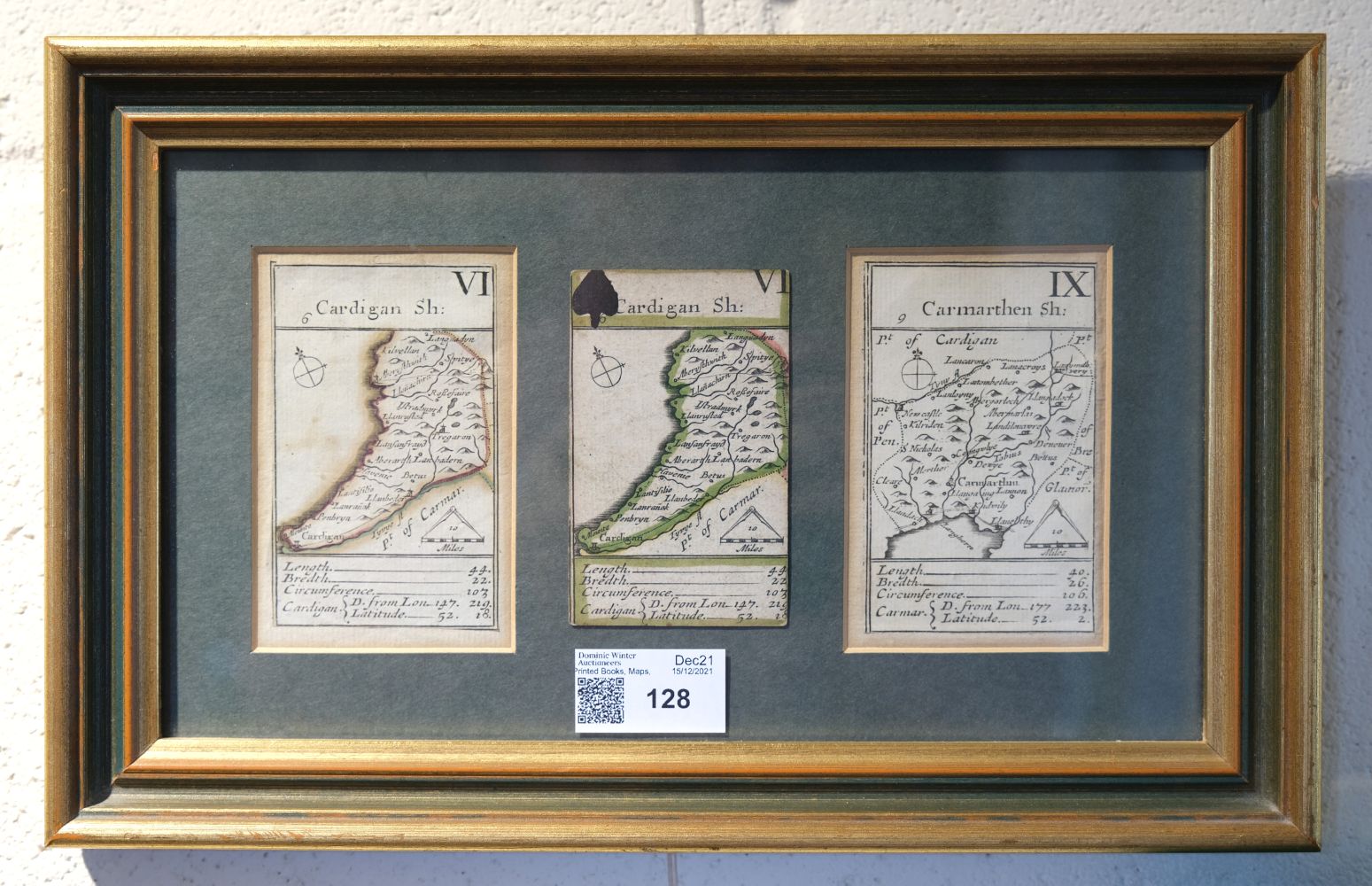 Lot 128 - Playing Card Maps. Morden (Robert), Cardigan