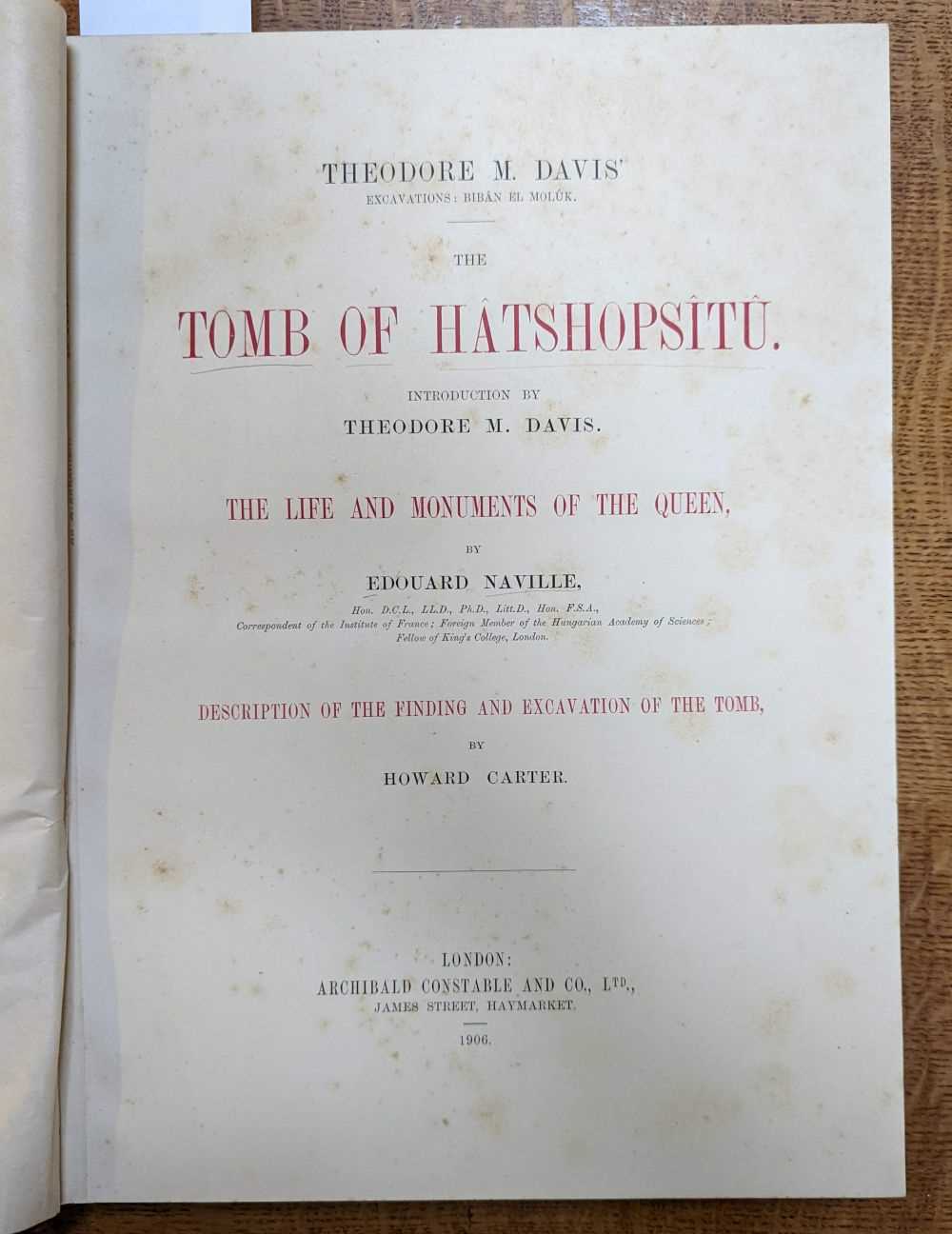 Lot 233 - Davis (Theodore M.) Theodore M. Davis'