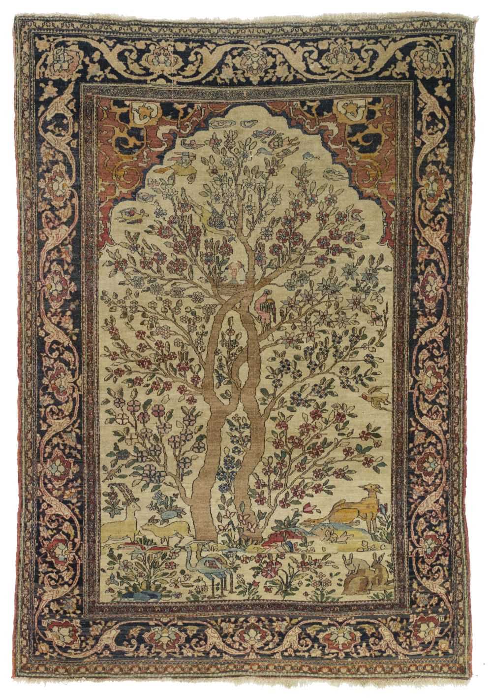 Lot 538 - Carpet. A Tree of Life carpet, Indian, early