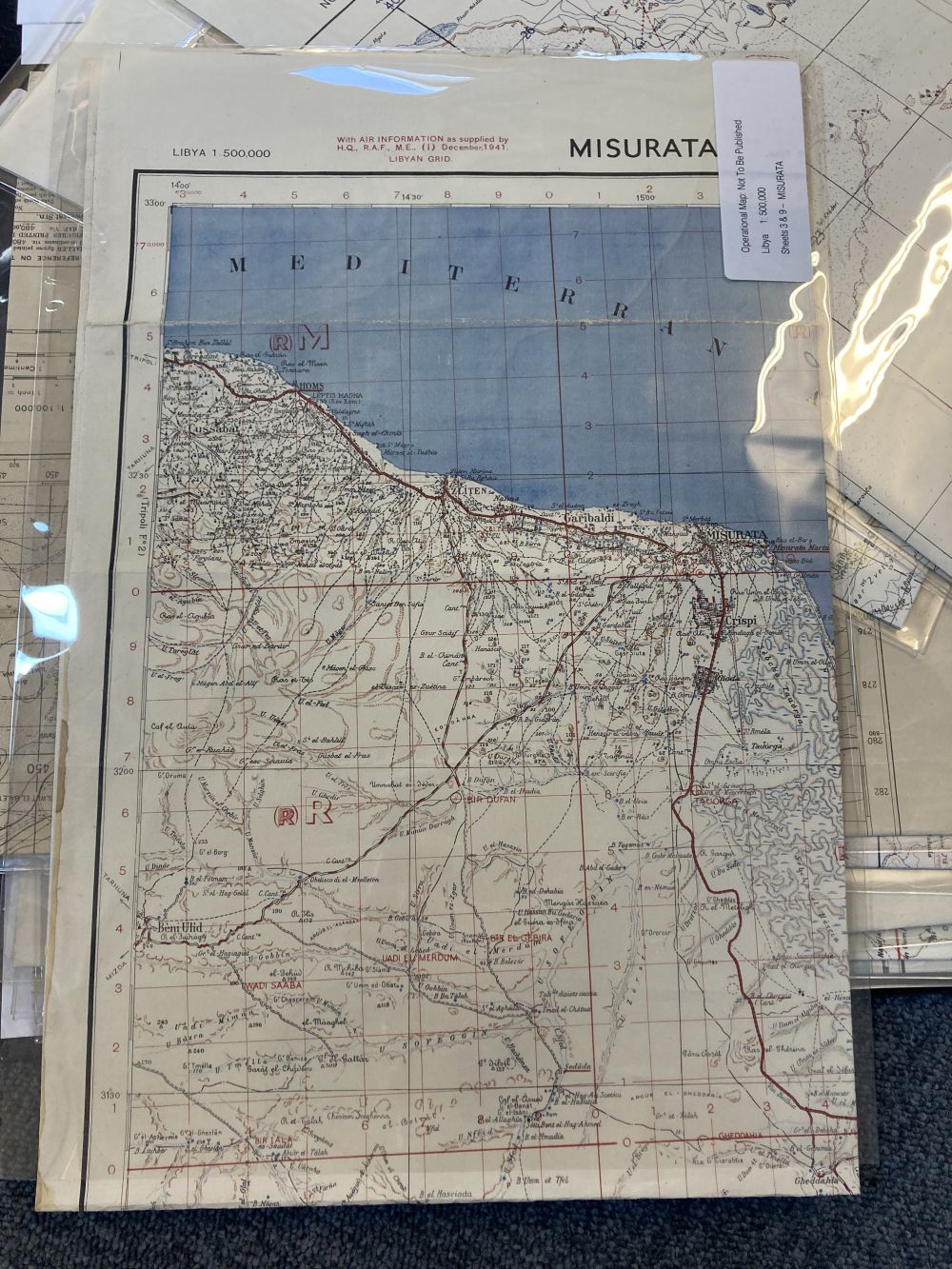 Lot 101 - RAF Maps. A collection of 17 WWII RAF Middle