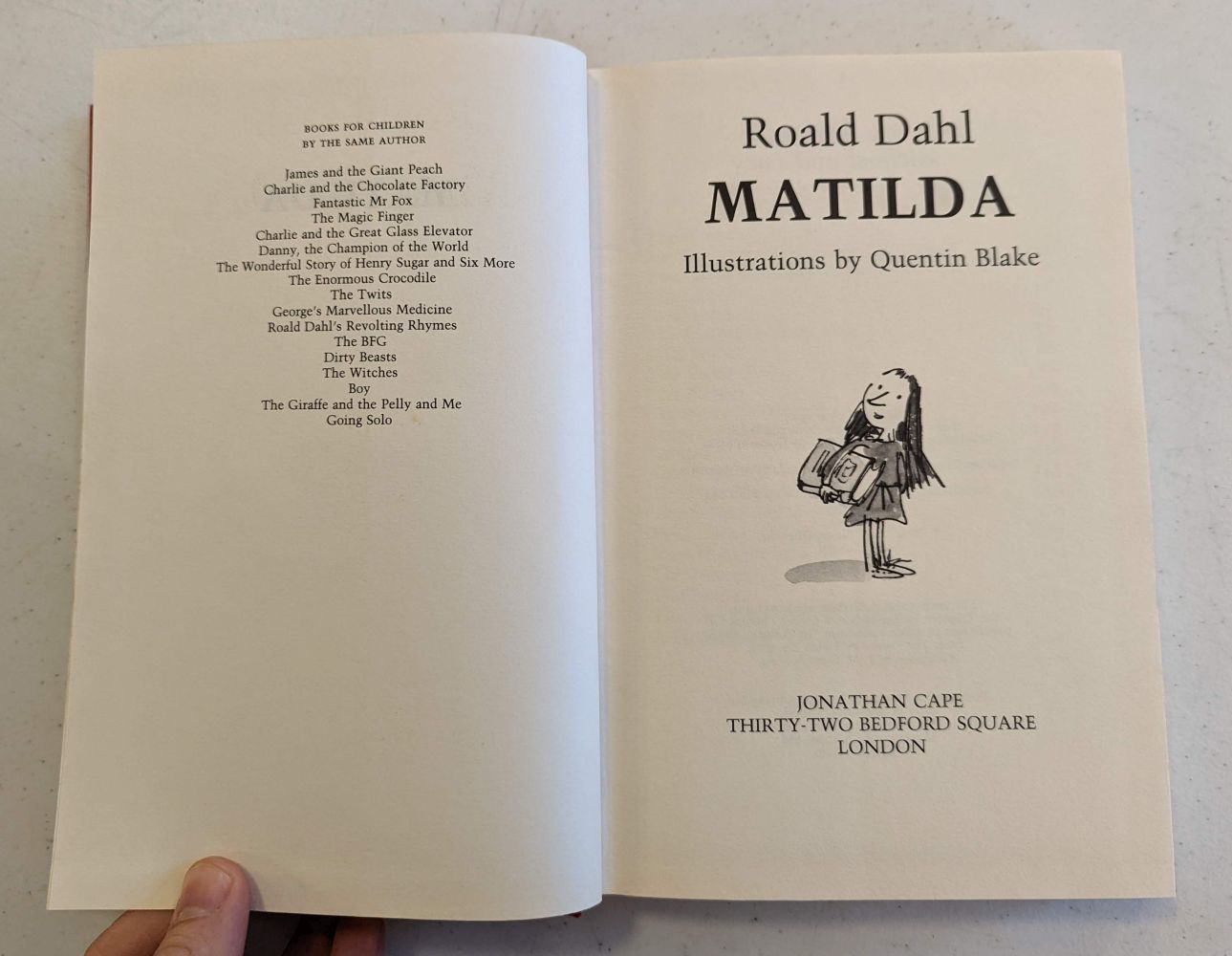 Lot 281 - Dahl (Roald). Matilda, 1st edition, 1st