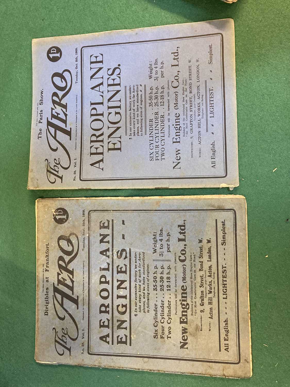 Lot 40 - Aviation magazines. The Aero, 25 issues, 1909-