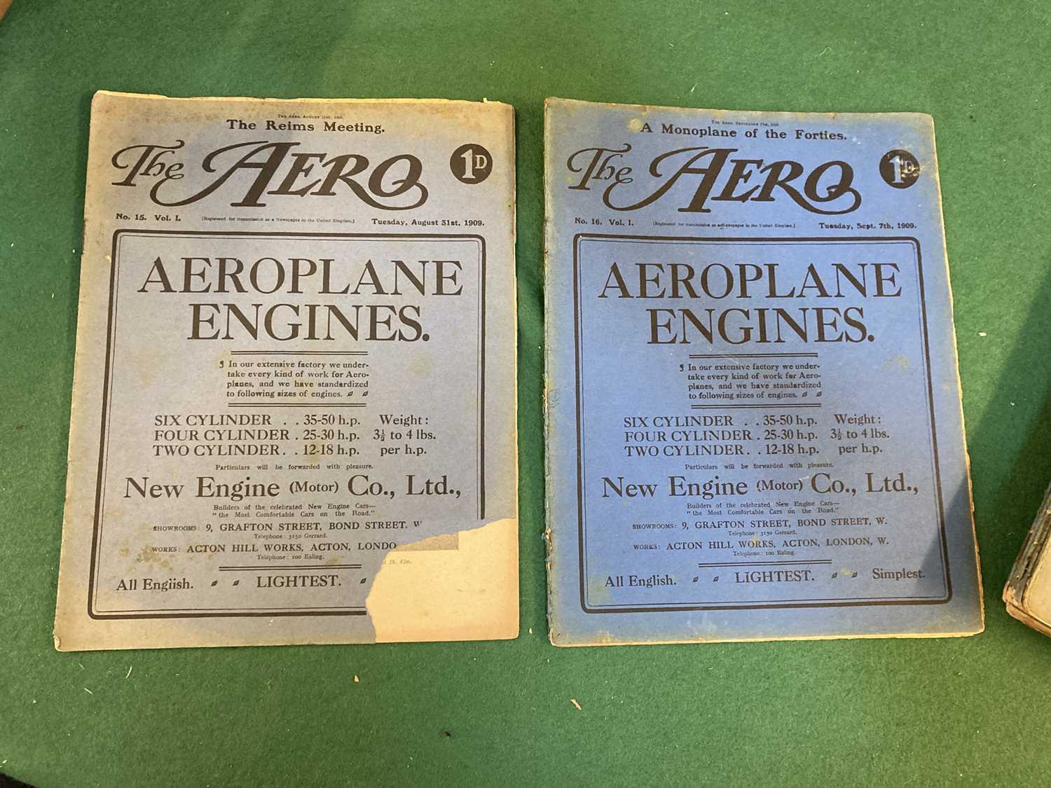 Lot 40 - Aviation magazines. The Aero, 25 issues, 1909-