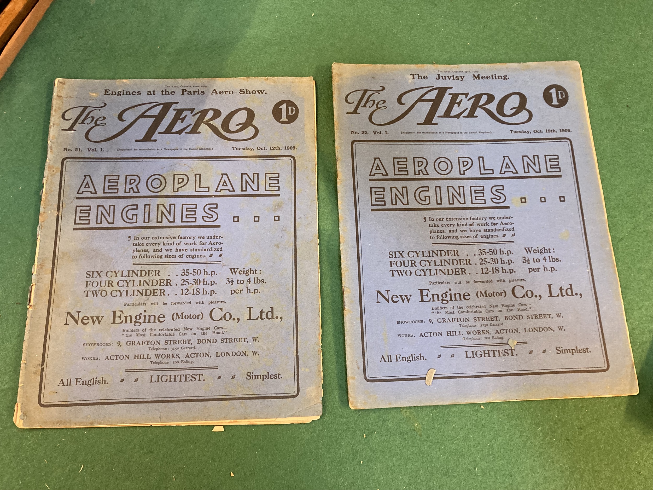 Lot 40 - Aviation magazines. The Aero, 25 issues, 1909-