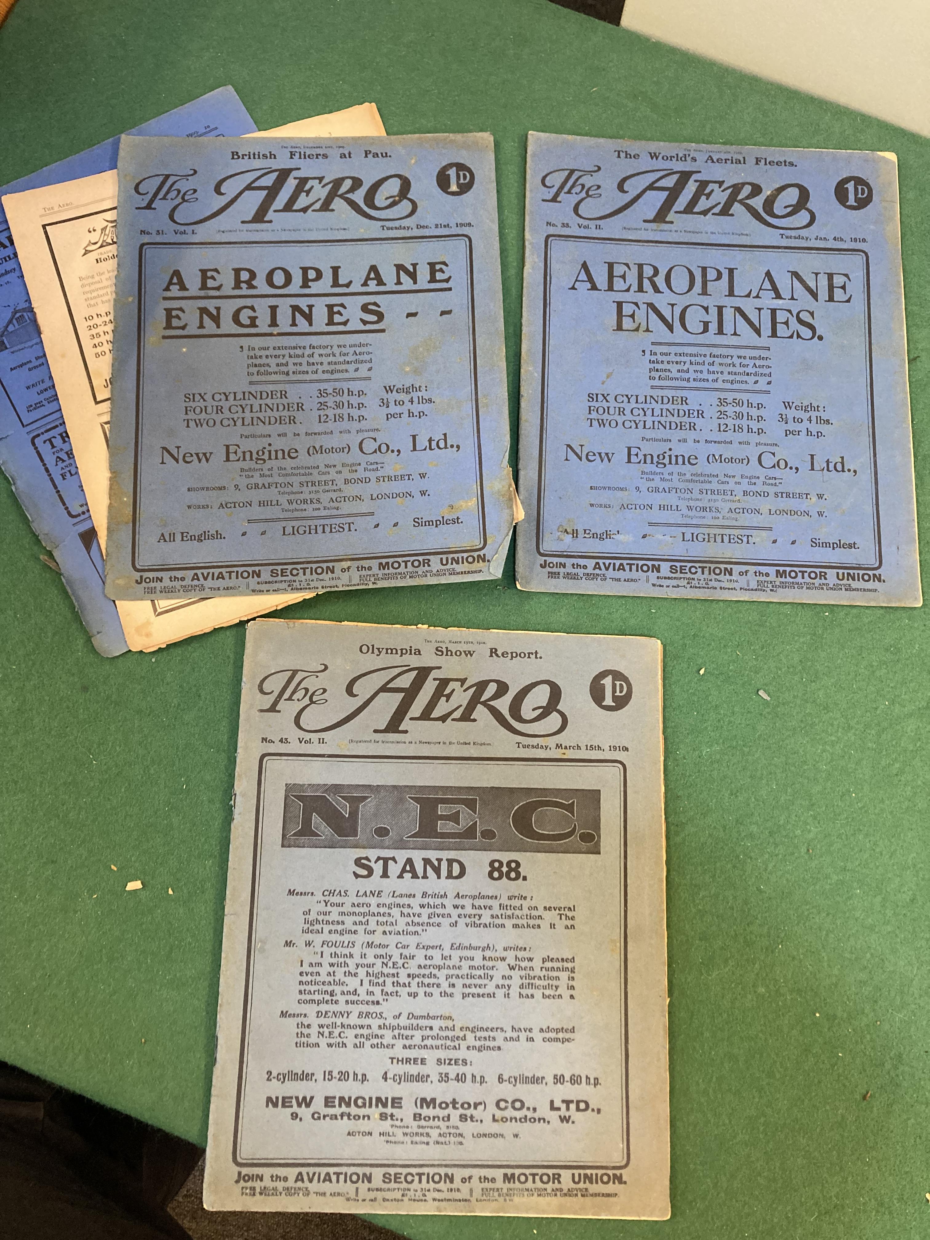 Lot 40 - Aviation magazines. The Aero, 25 issues, 1909-