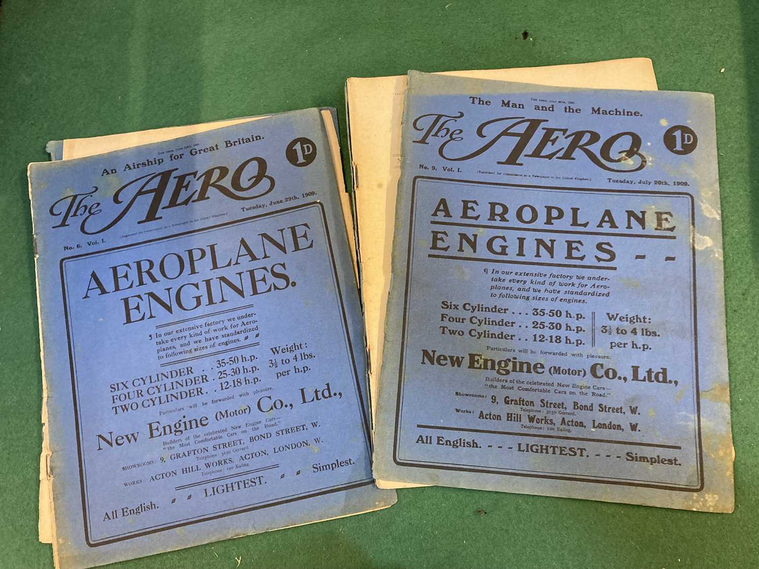 Lot 40 - Aviation magazines. The Aero, 25 issues, 1909-
