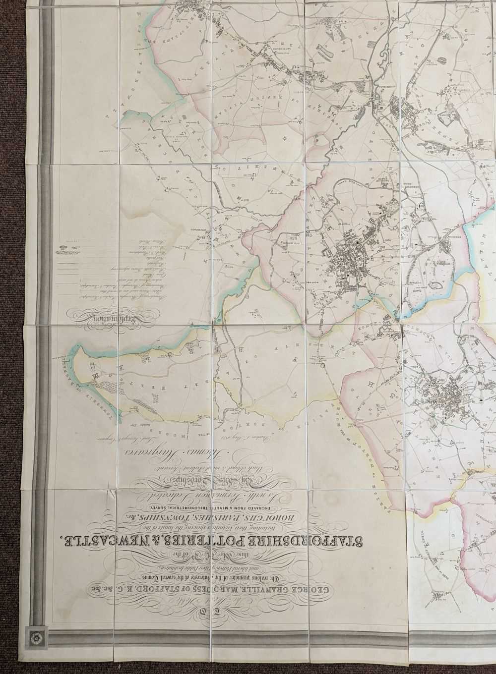 Lot 501 - The Potteries. Hargreaves (Thomas), Map of
