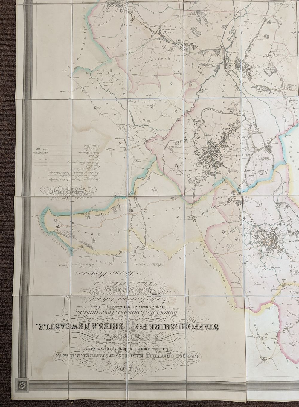 Lot 501 - The Potteries. Hargreaves (Thomas), Map of