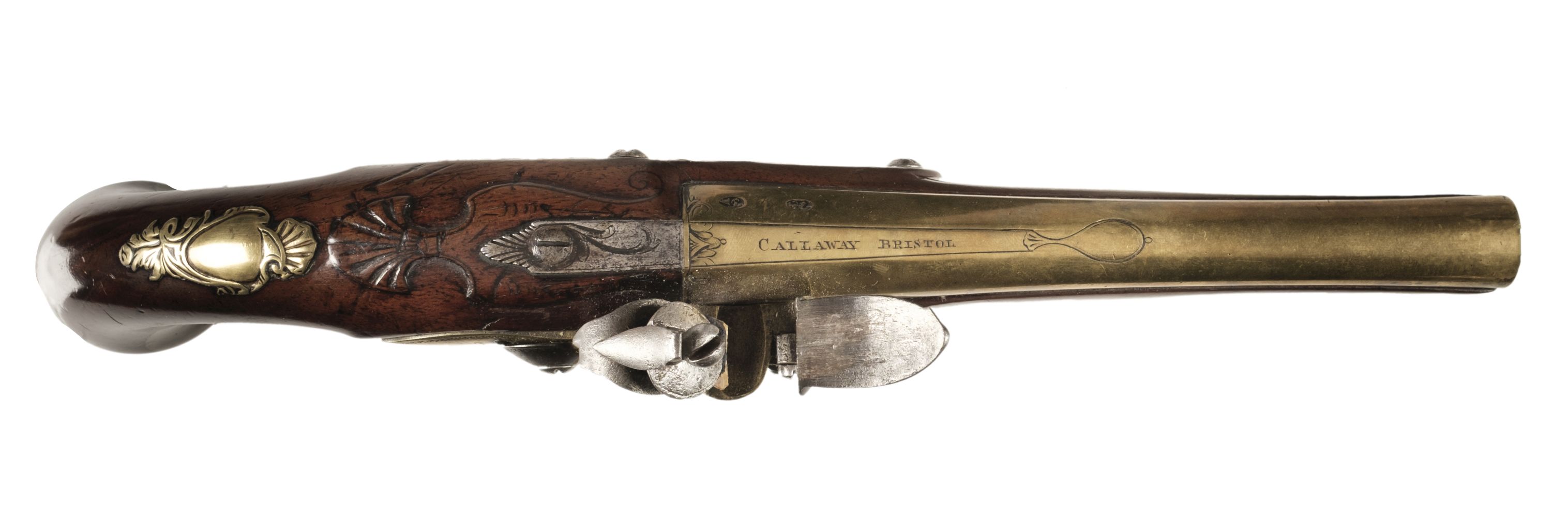 Lot 305 - Pistol. A fine Bristol made flintlock pistol