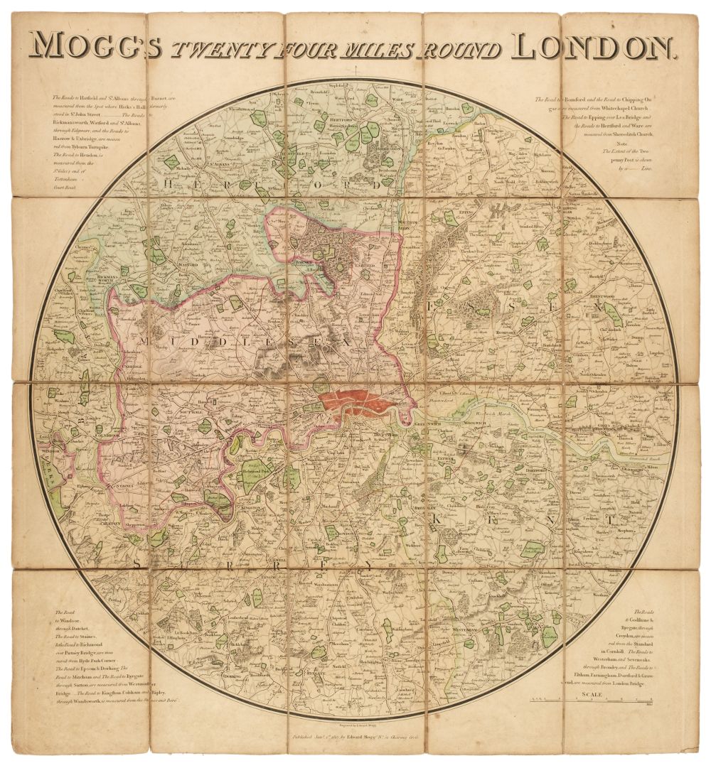 Lot 141 - London. A collection of 21 folding maps,