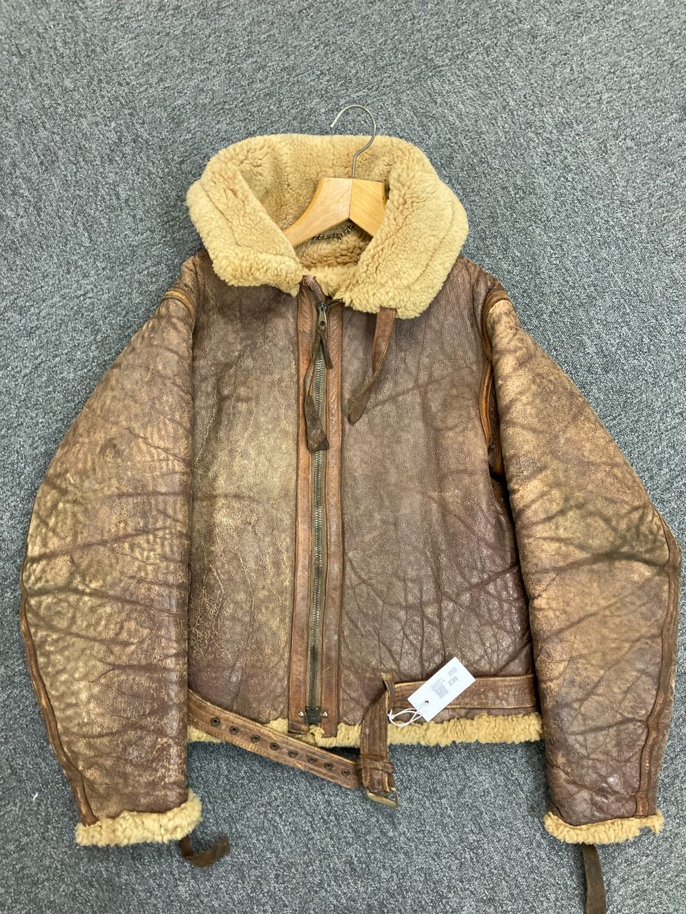 Lot 230 - Flying Jacket. A WWII RAF Irvin brown