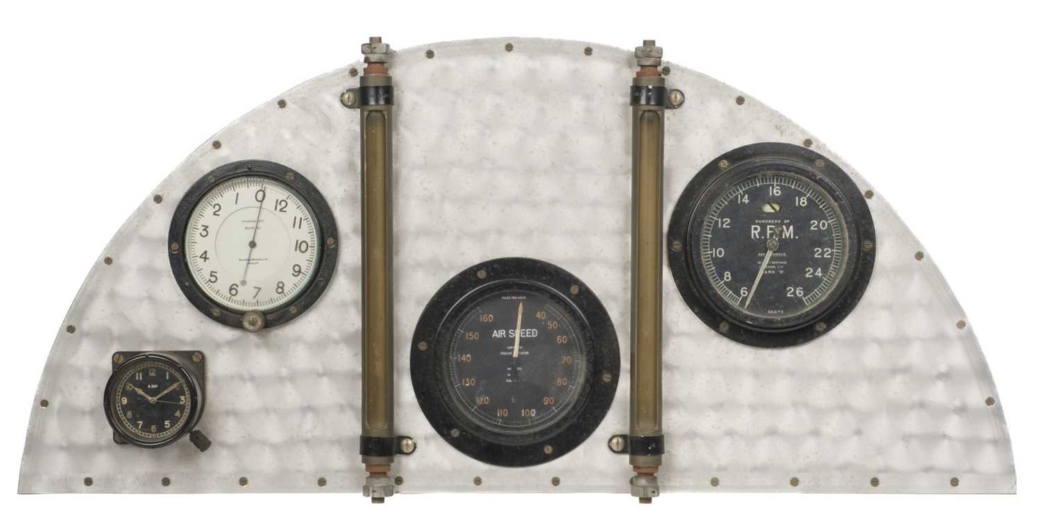 Lot 180 - Cockpit Instruments. A WWII period aircraft