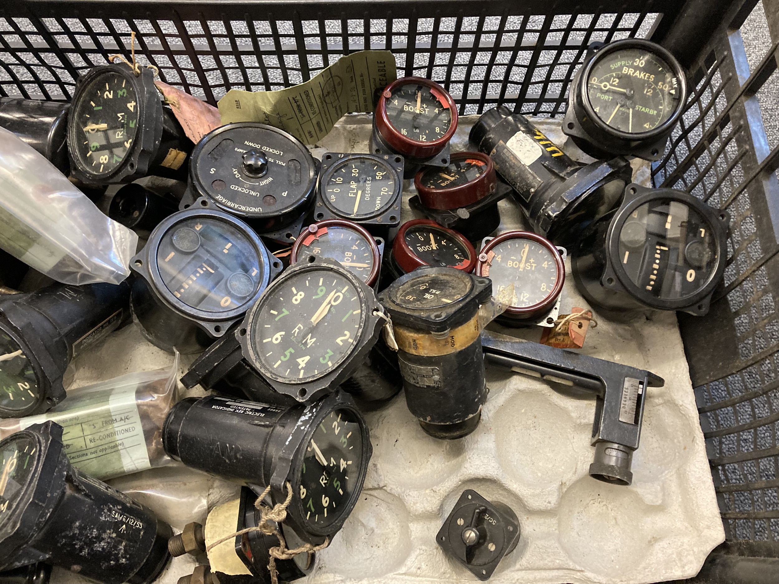 Lot 224 - Aircraft Instruments. A collection of WWII