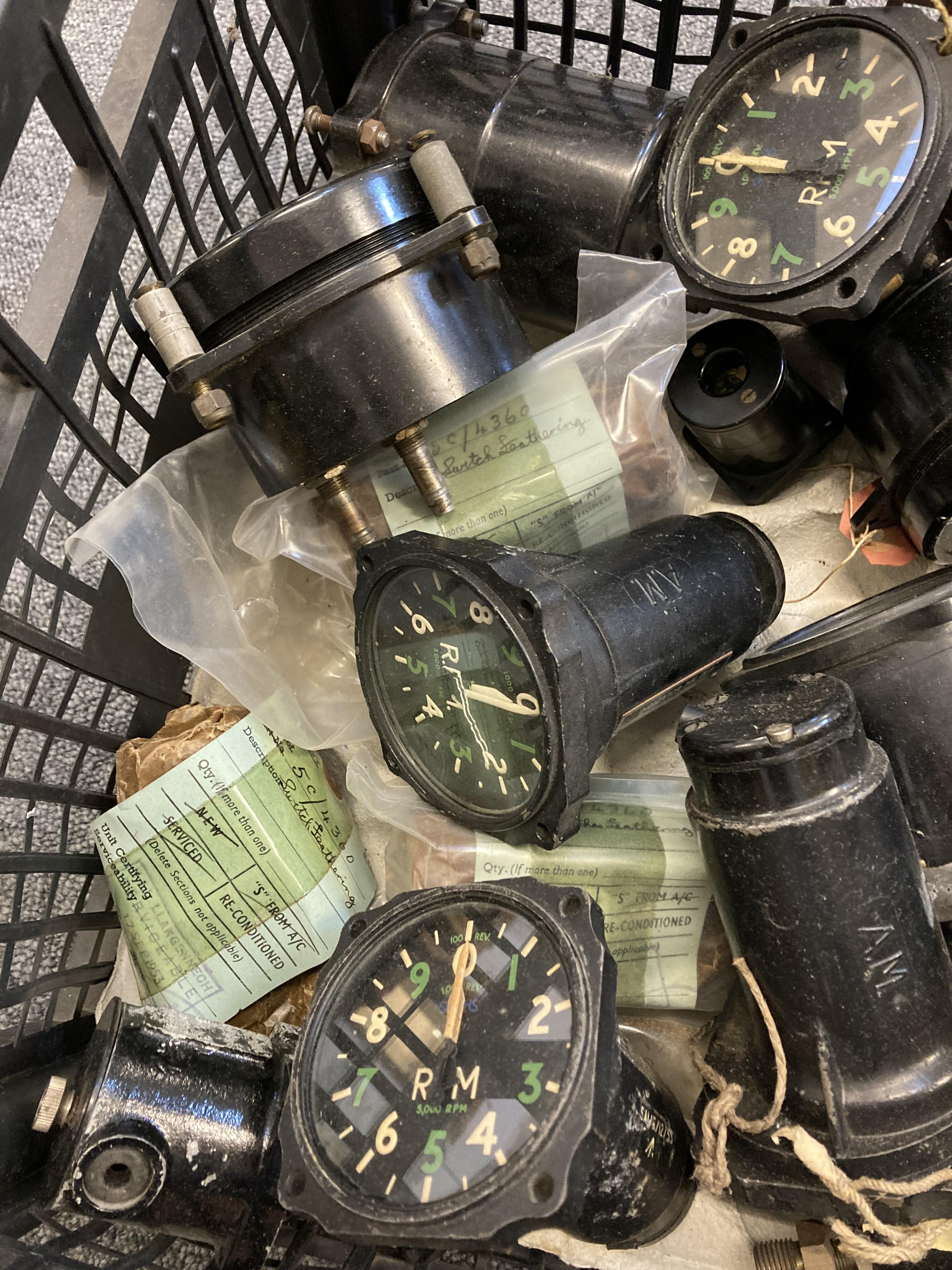 Lot 224 - Aircraft Instruments. A collection of WWII
