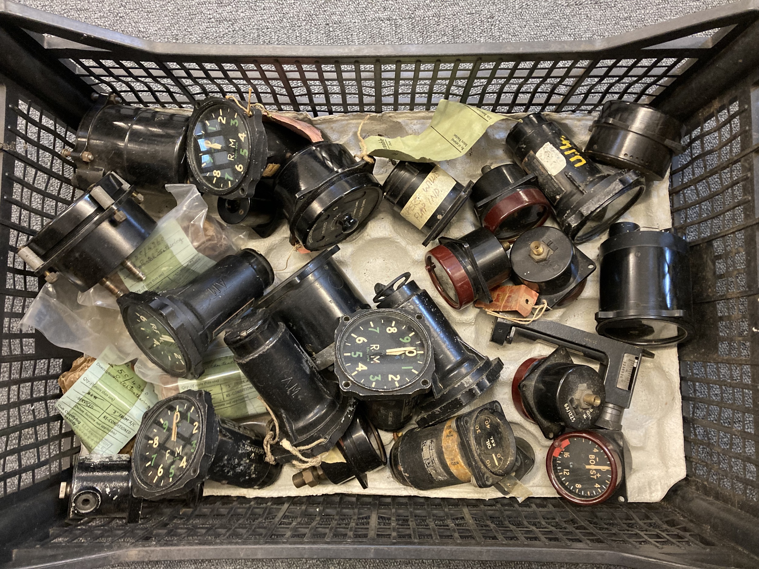 Lot 224 - Aircraft Instruments. A collection of WWII