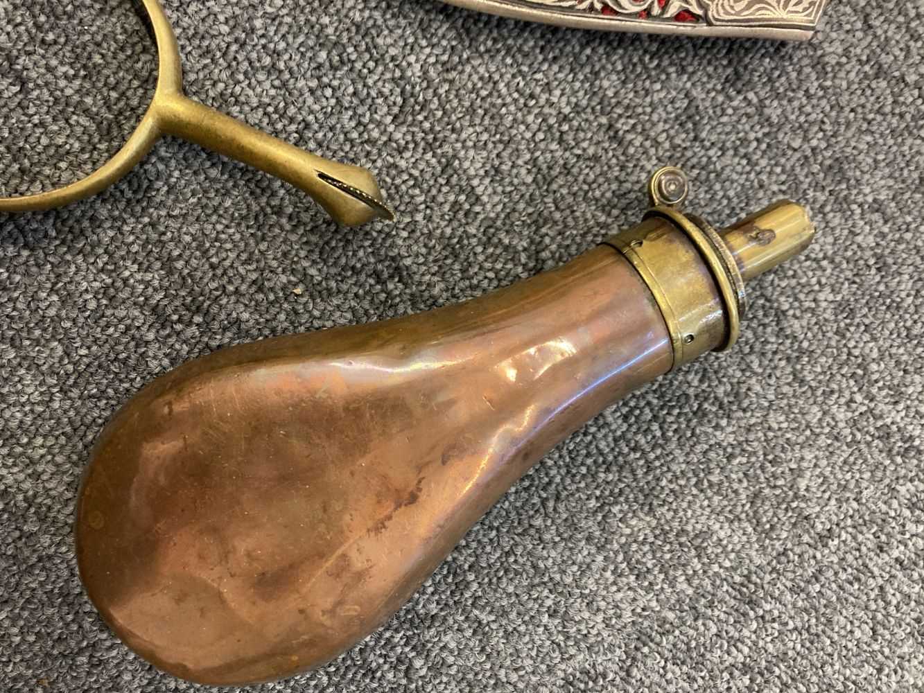 Lot 297 - Powder Flasks. A Victorian Sykes Patent