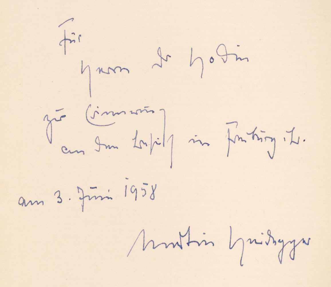 Lot 657 - Heidegger (Martin). Identität und Differenz,