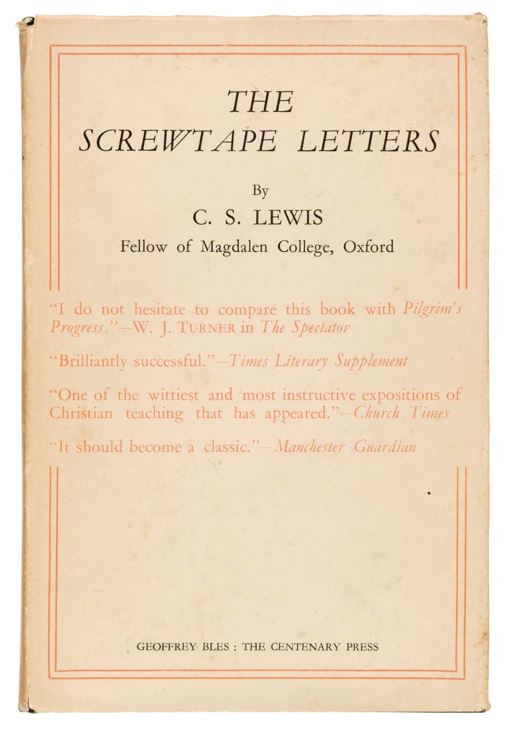 Lot 667 - Lewis (C.S.) The Screwtape Letters, December