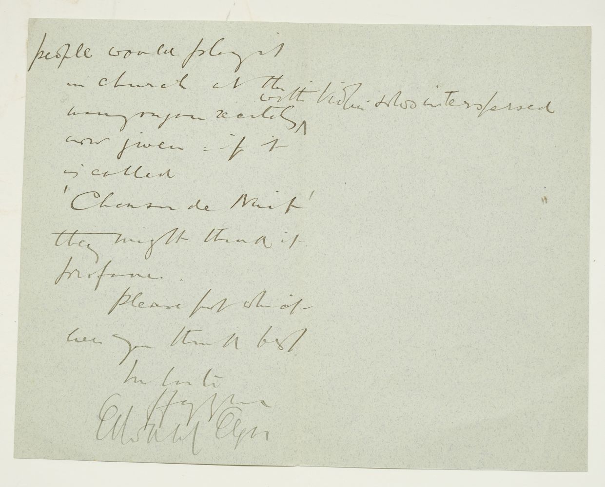Lot 231 - Elgar (Edward, 1857-1934). Autograph letter,