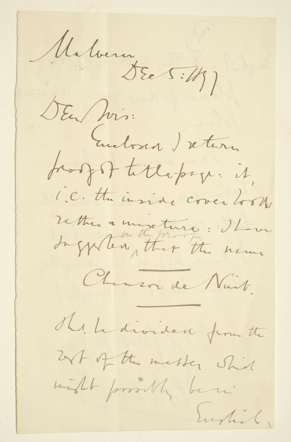 Lot 232 - Elgar (Edward, 1857-1934). Autograph letter,
