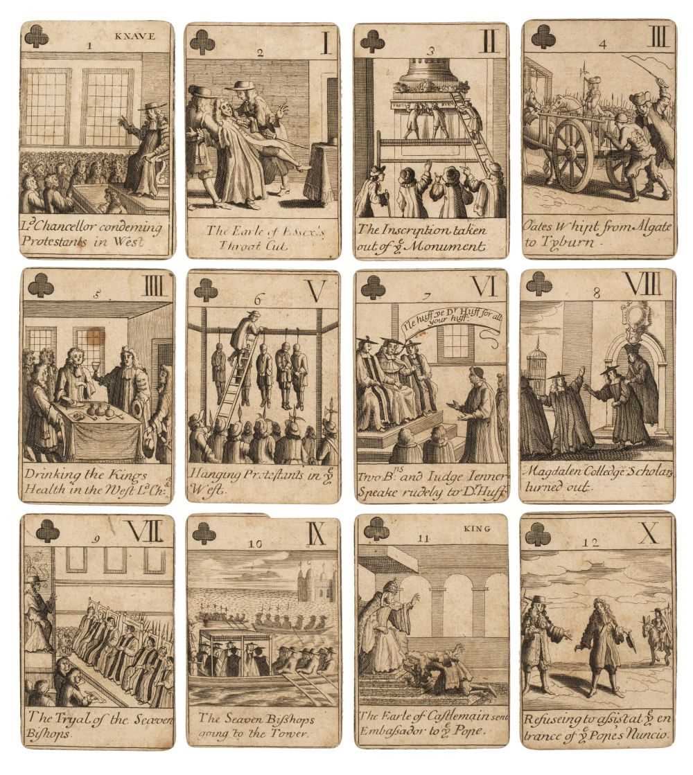 Lot 328 - Politico-historical playing cards. Orange