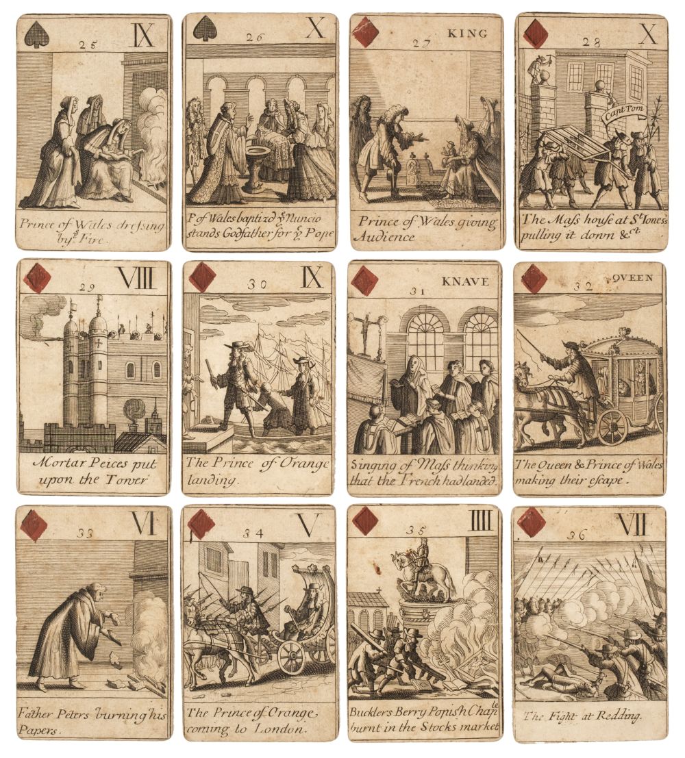 Lot 328 - Politico-historical playing cards. Orange