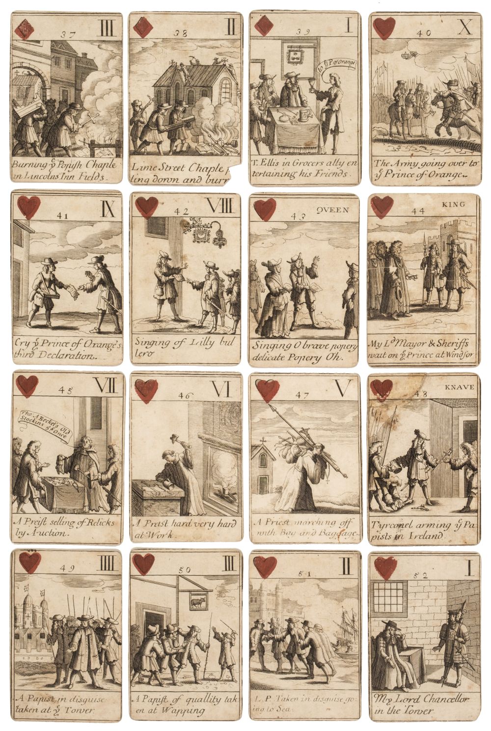 Lot 328 - Politico-historical playing cards. Orange