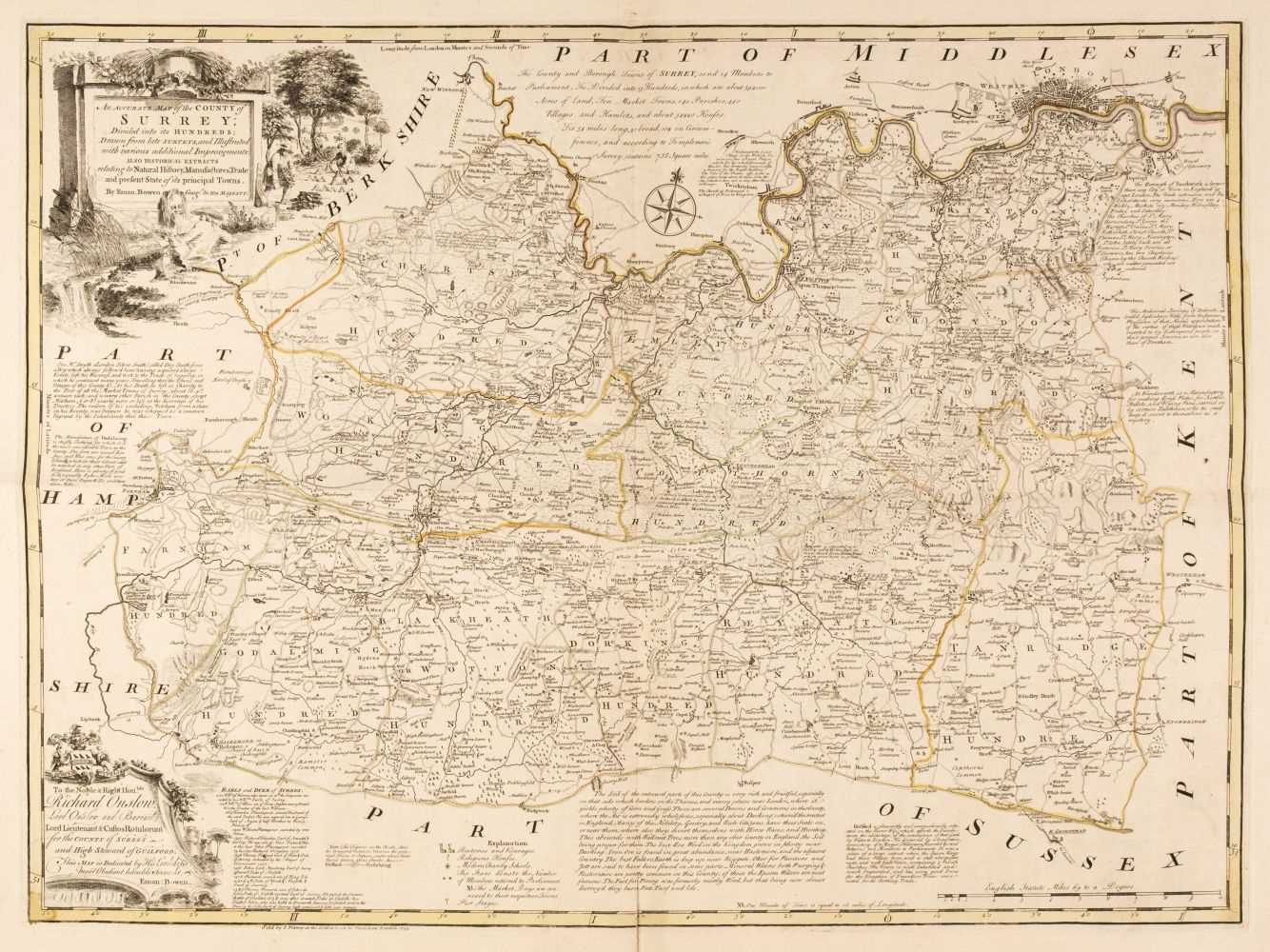 Lot 184 - Surrey. Bowen (Emanuel), An Accurate Map of