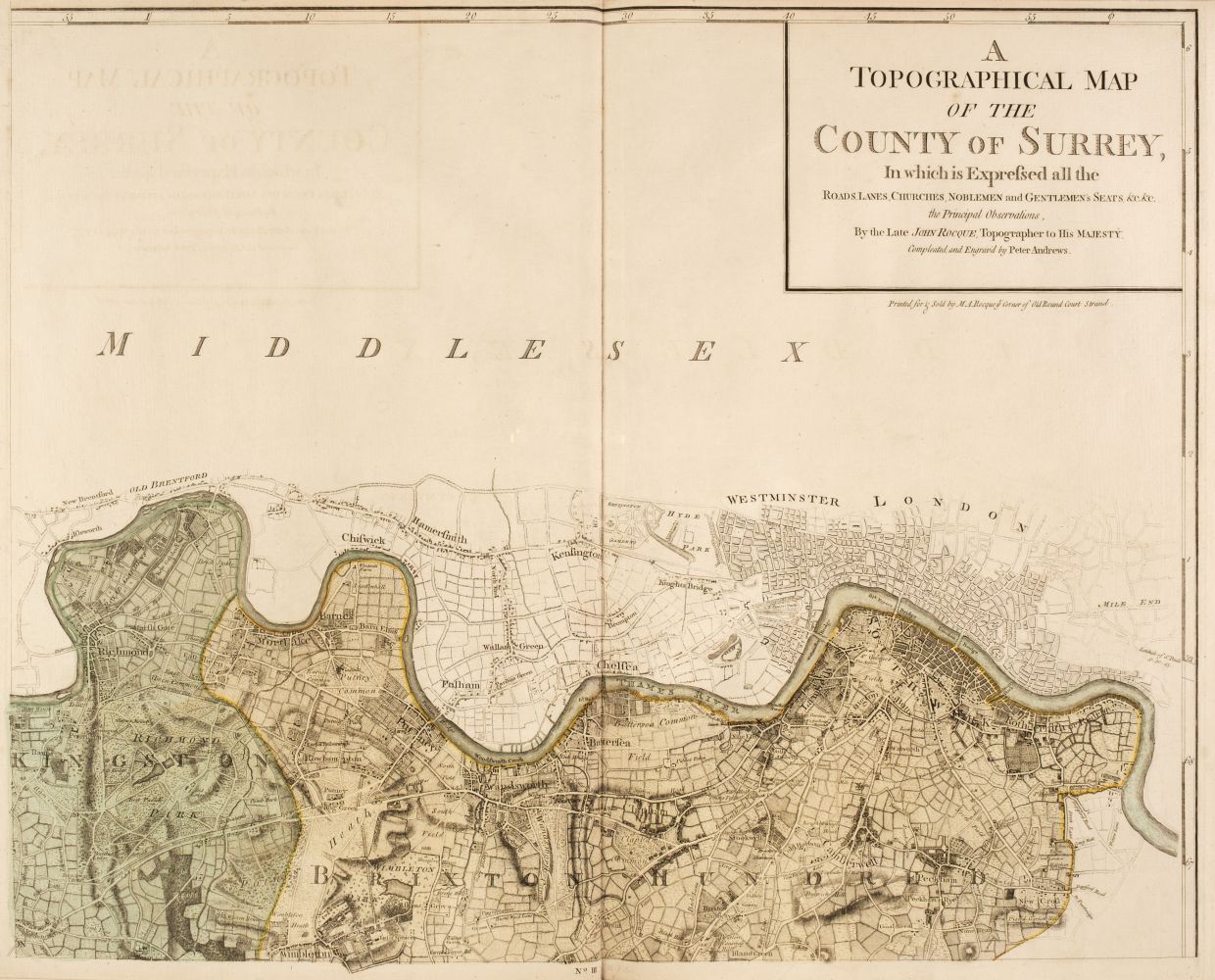 Lot 186 - Surrey. Rocque (John), A Topographical Map
