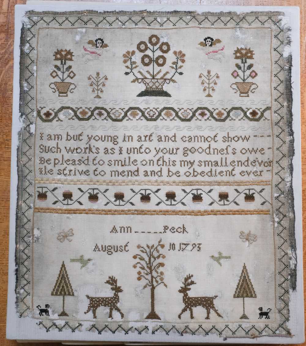 Lot 181 - Sampler. A needlework picture by Ann Peck,