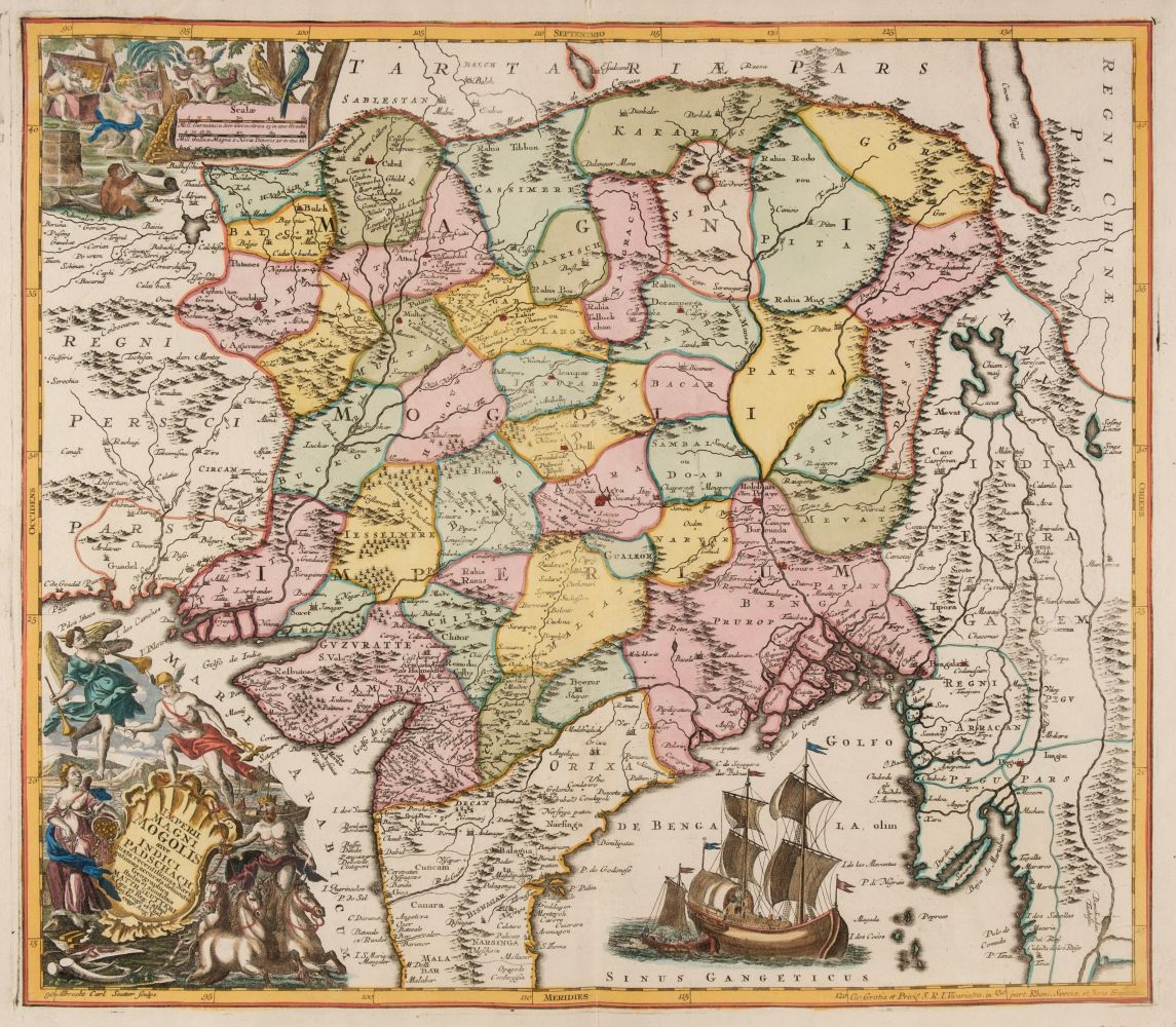 Lot 138 - India. Seutter (M.). Imperii Magni Mogolis