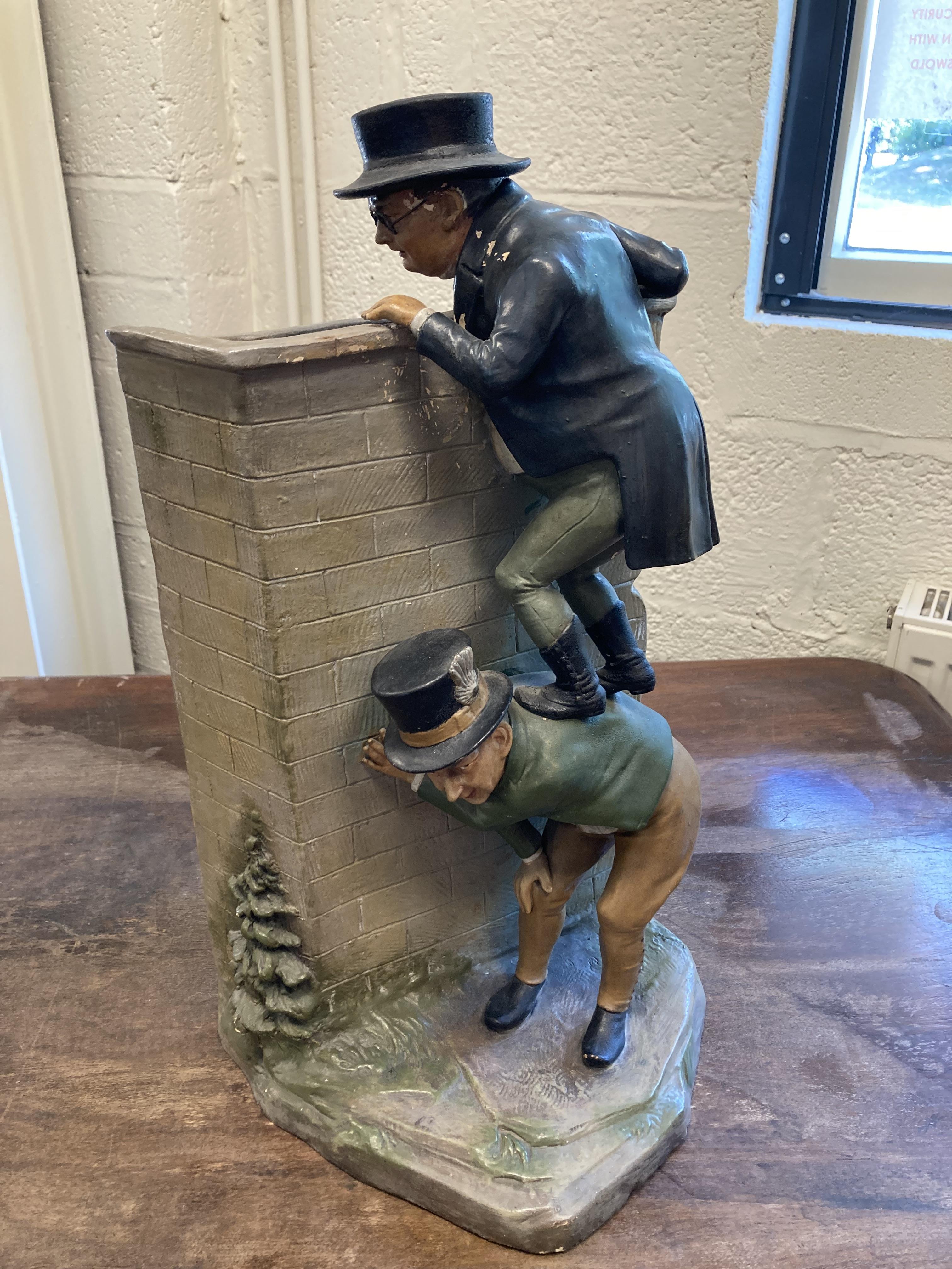 Lot 75 - Mr Pickwick. A large pottery vase modelled as