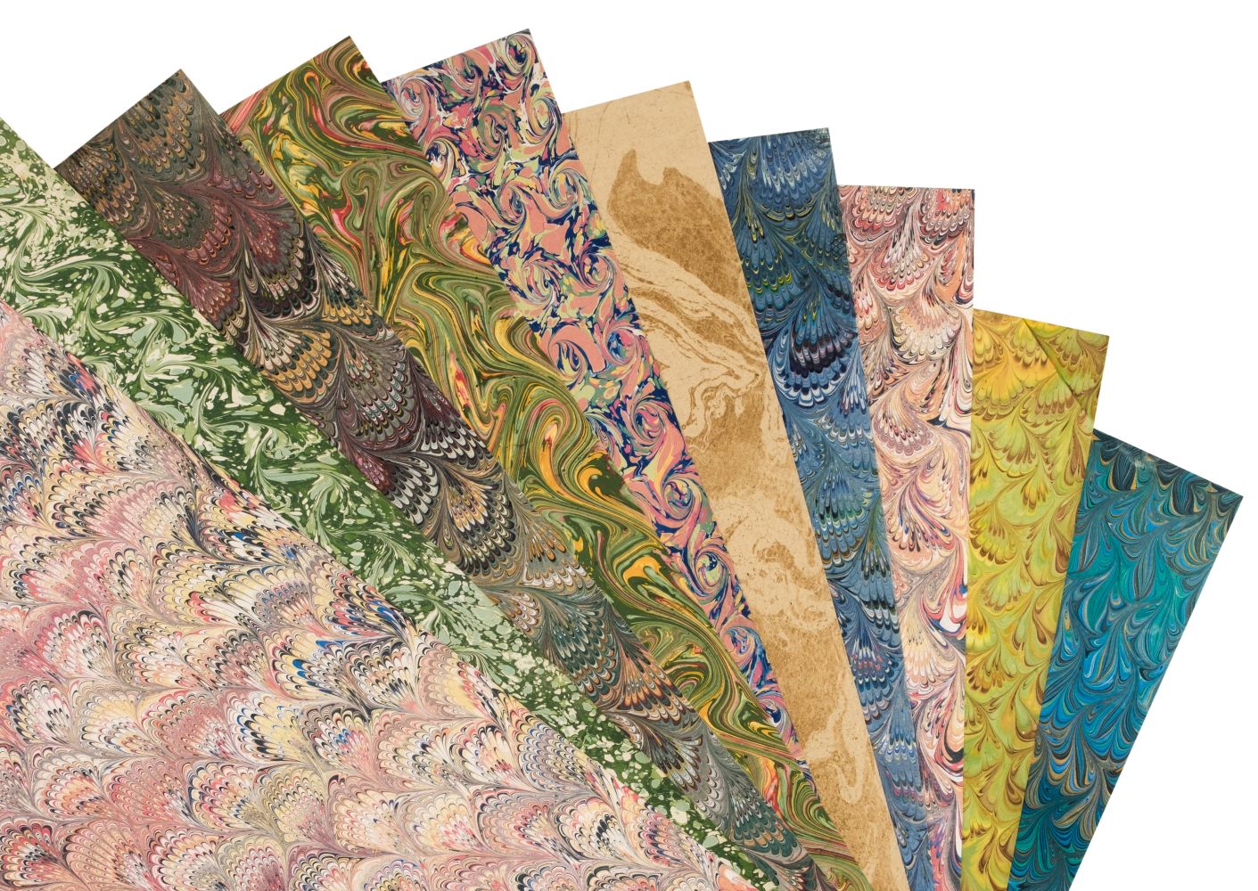 Lot 504 - Marbled paper. An assortment of machine