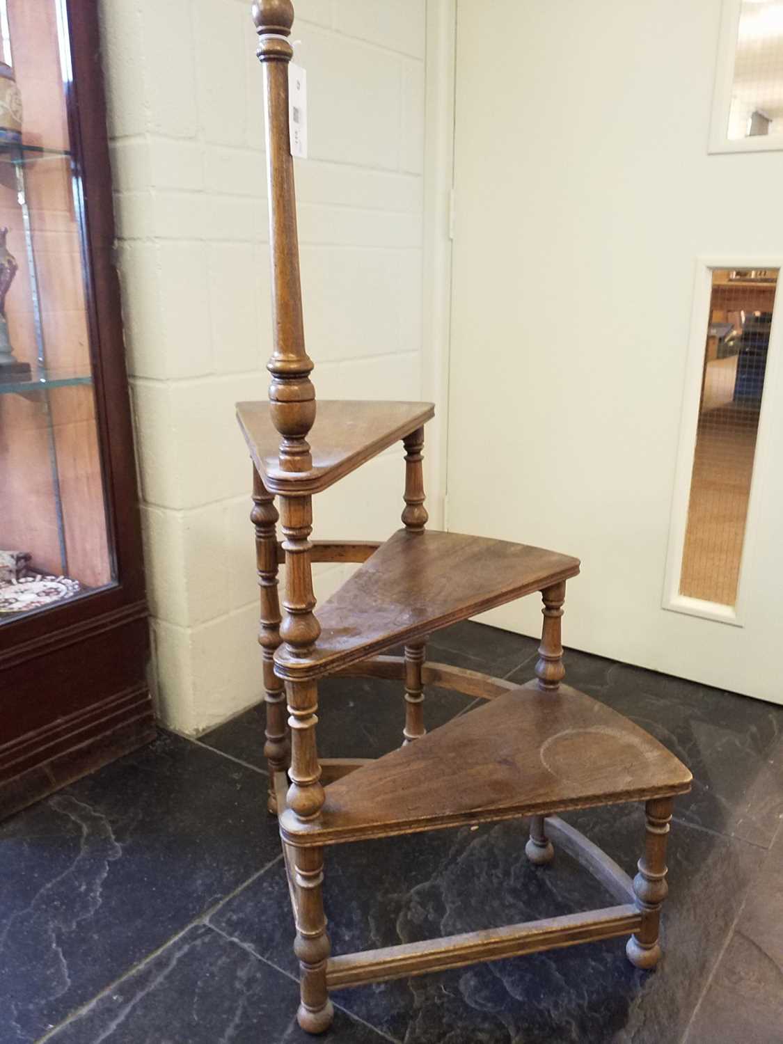 Lot 331 - Library Steps. A set of Victorian oak