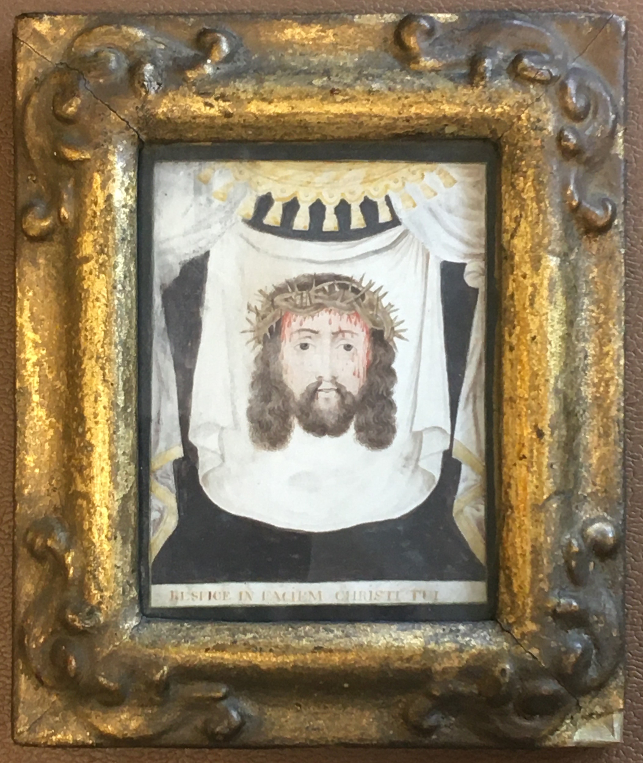 Lot 314 - Ex-Voto. Votive painting of the head of
