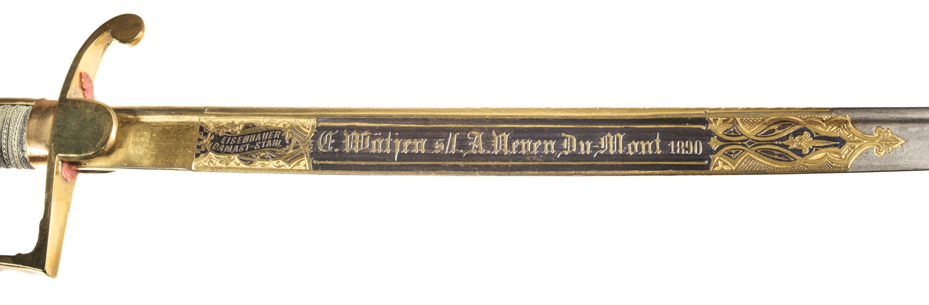 Lot 362 - Prussian Sword. A fine pre WWI Prussian