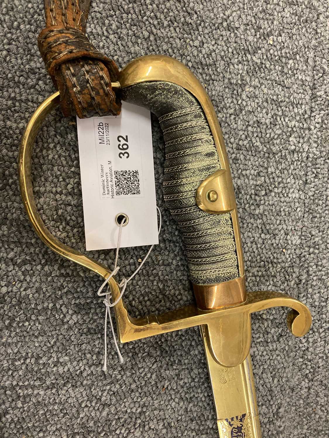 Lot 362 - Prussian Sword. A fine pre WWI Prussian