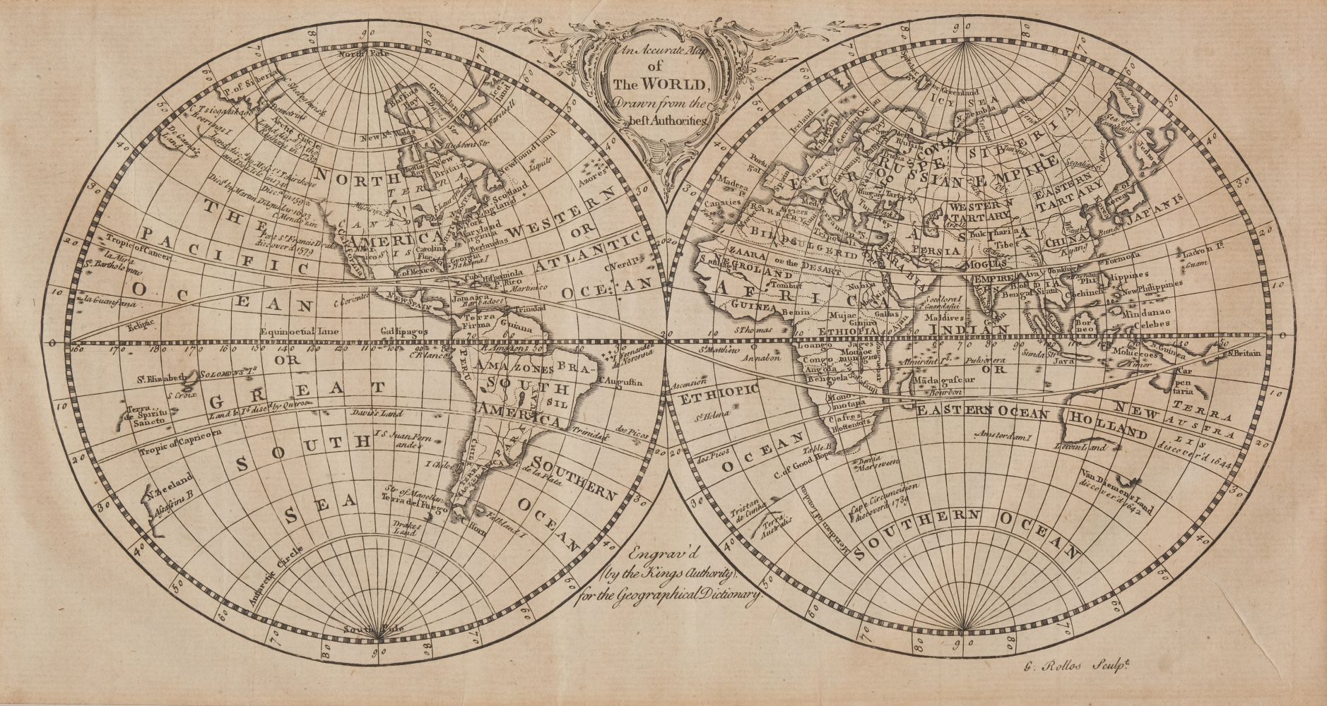 Lot 245 - World. Rollos (George), An Accurate Map of