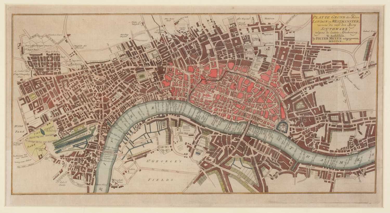 Lot 220 - London. Meyer (Pieter). Platte Grond der