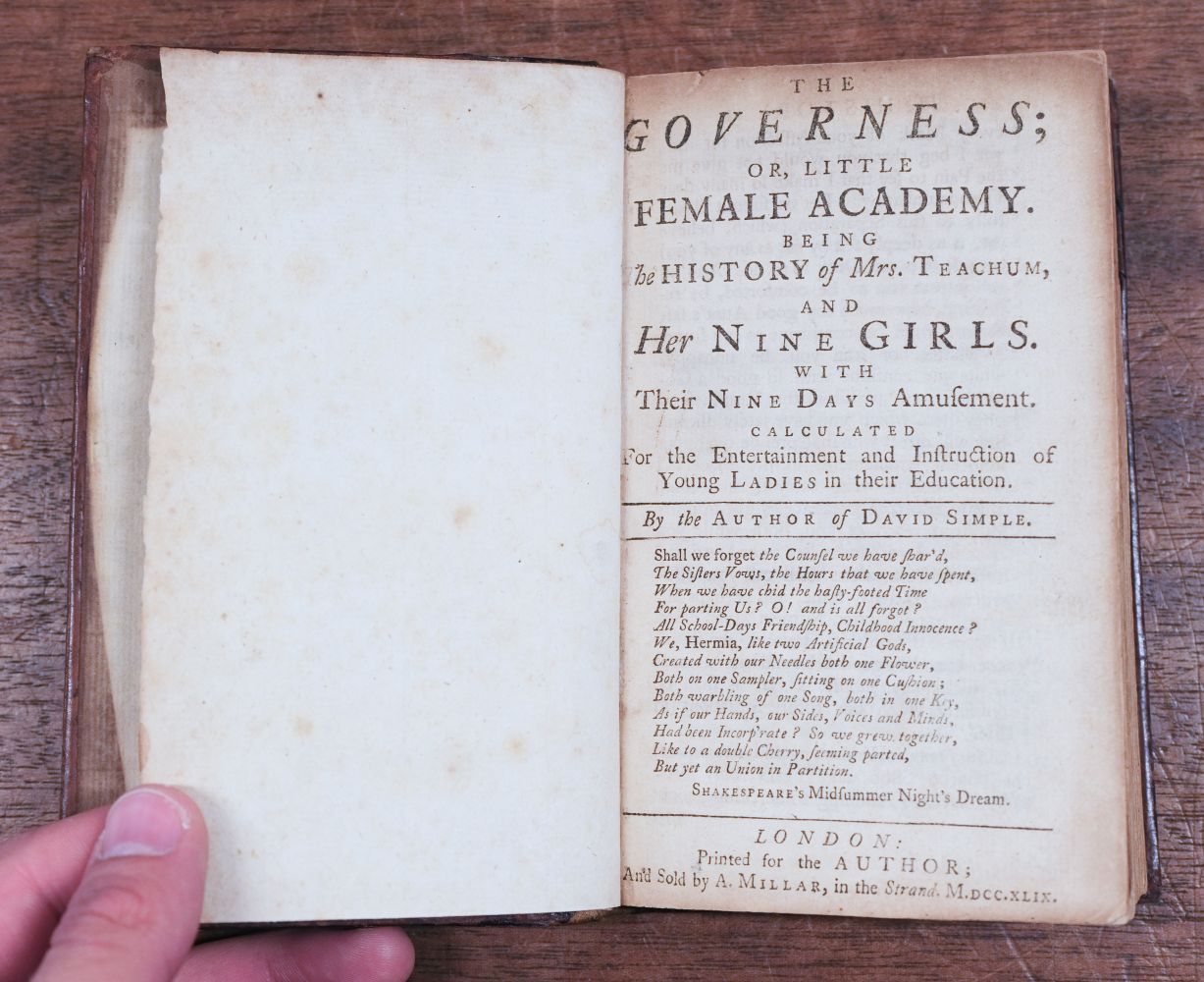 Lot 247 - Fielding (Sarah). The Governess; or Little